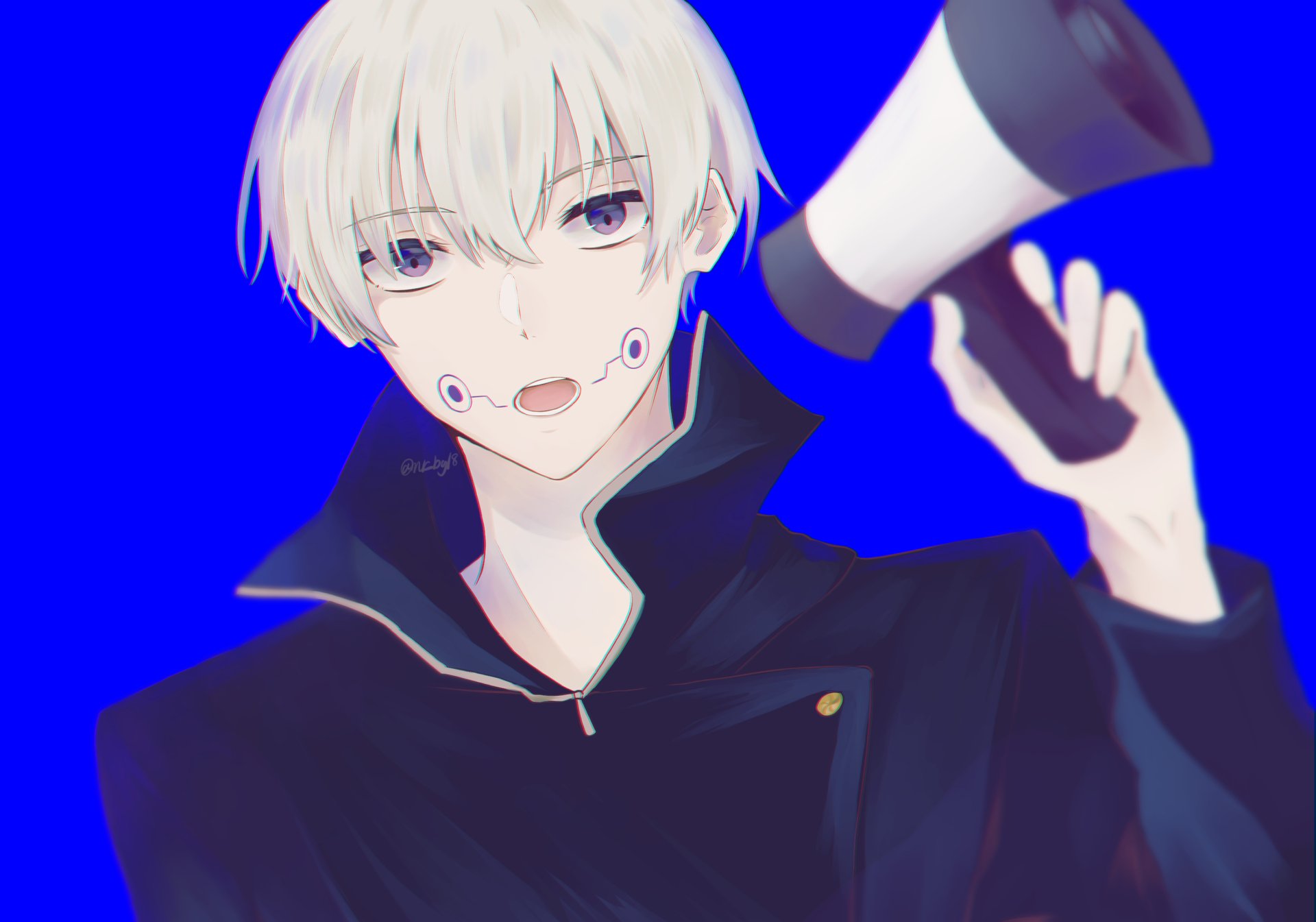 Download Purple Eyes White Hair Toge Inumaki Anime Jujutsu Kaisen HD ...