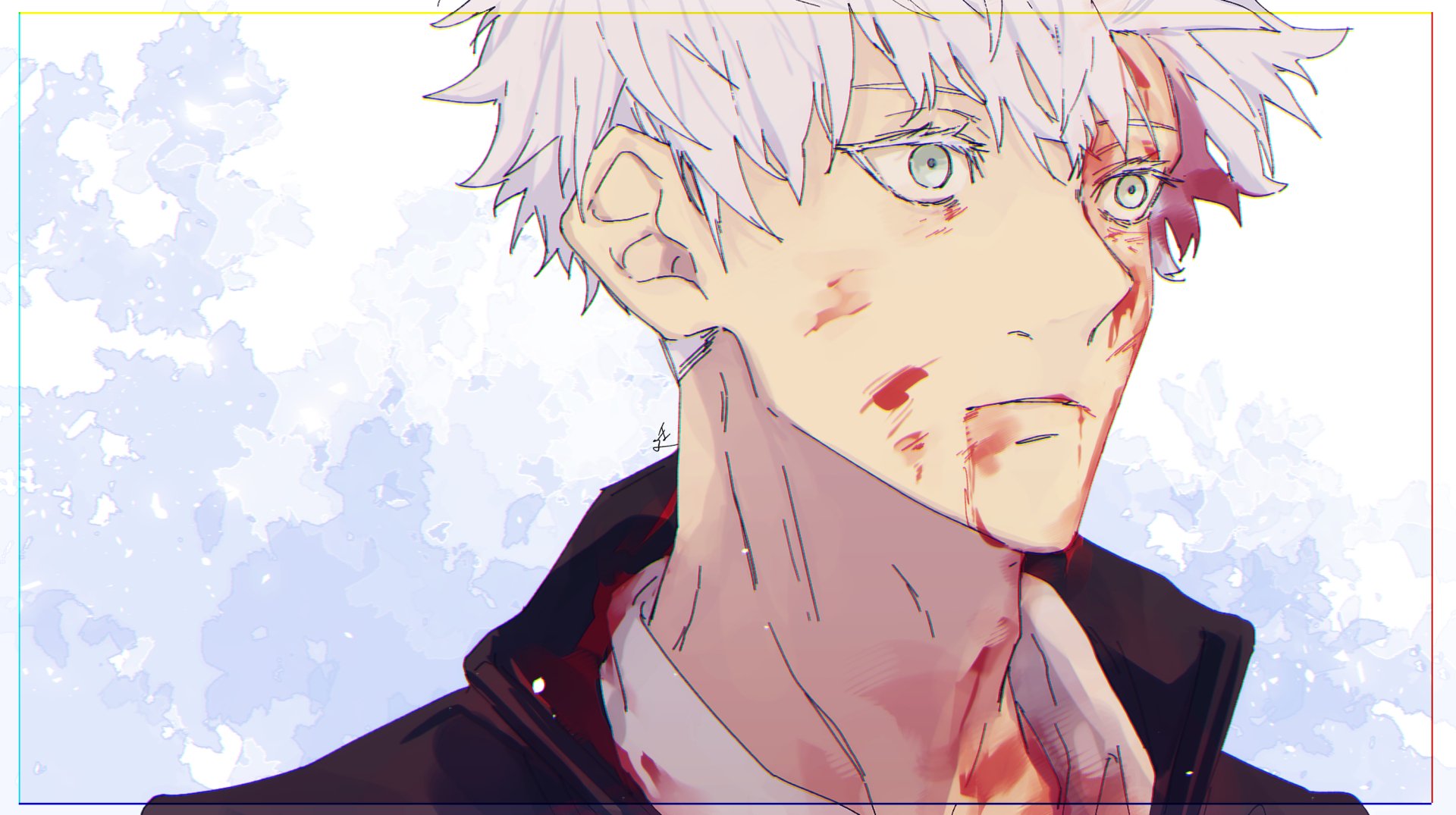 Download White Hair Satoru Gojo Anime Jujutsu Kaisen HD Wallpaper by 廷