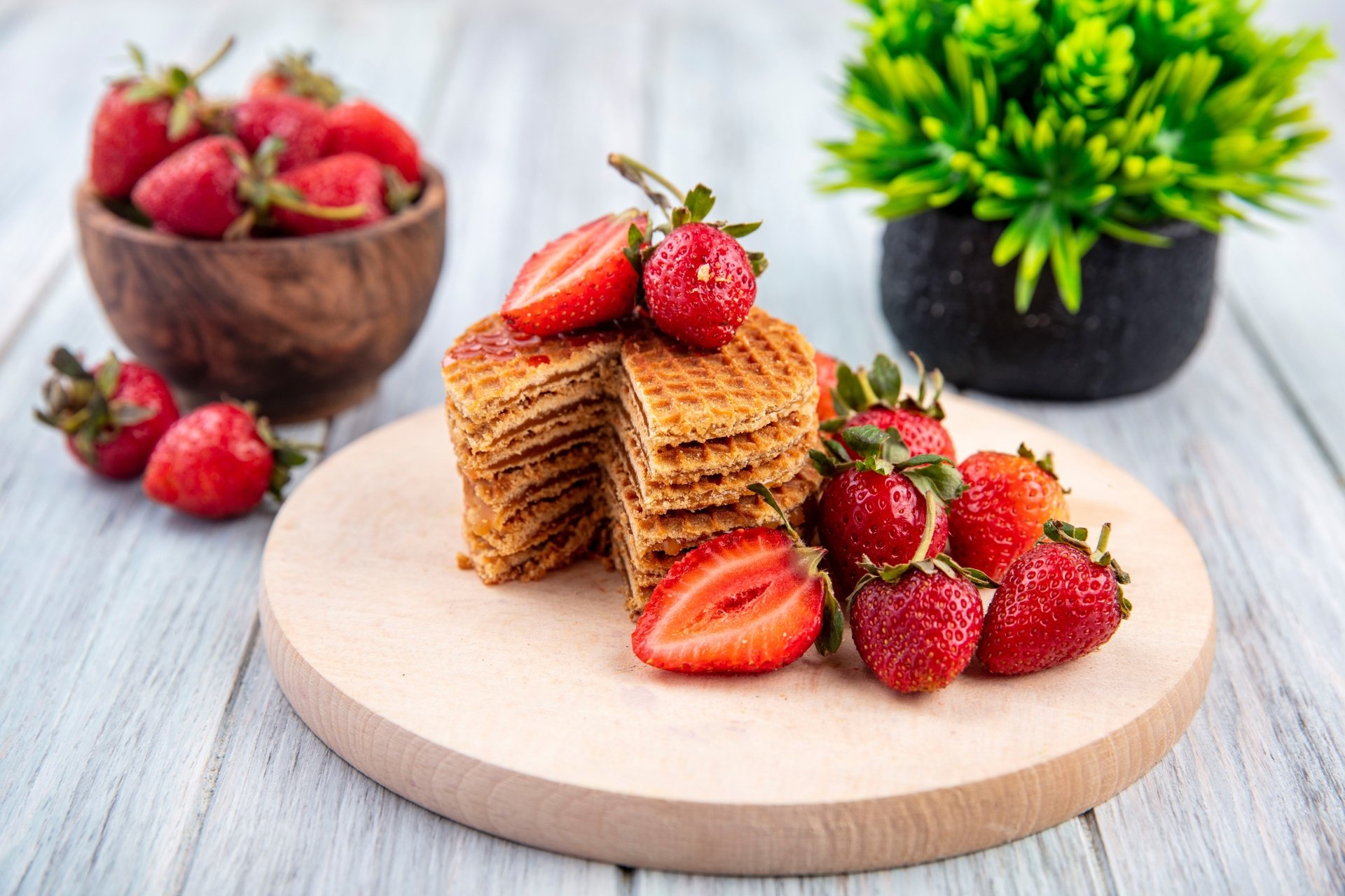Download Still Life Fruit Breakfast Berry Strawberry Food Waffle 4k ...