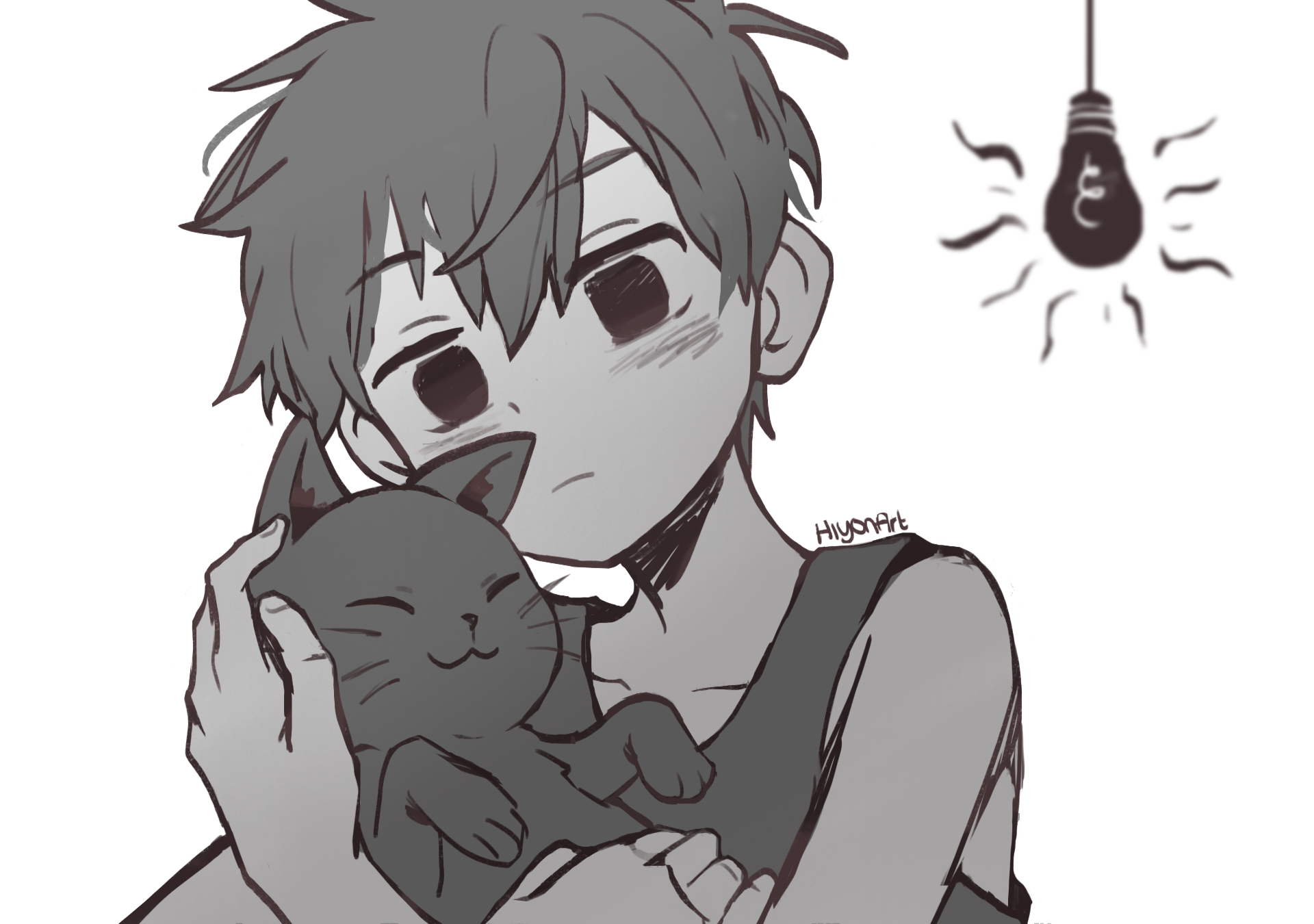 Omori’s Bright Moment: Cat Comfort in a Video Game Glow by HiyonArt