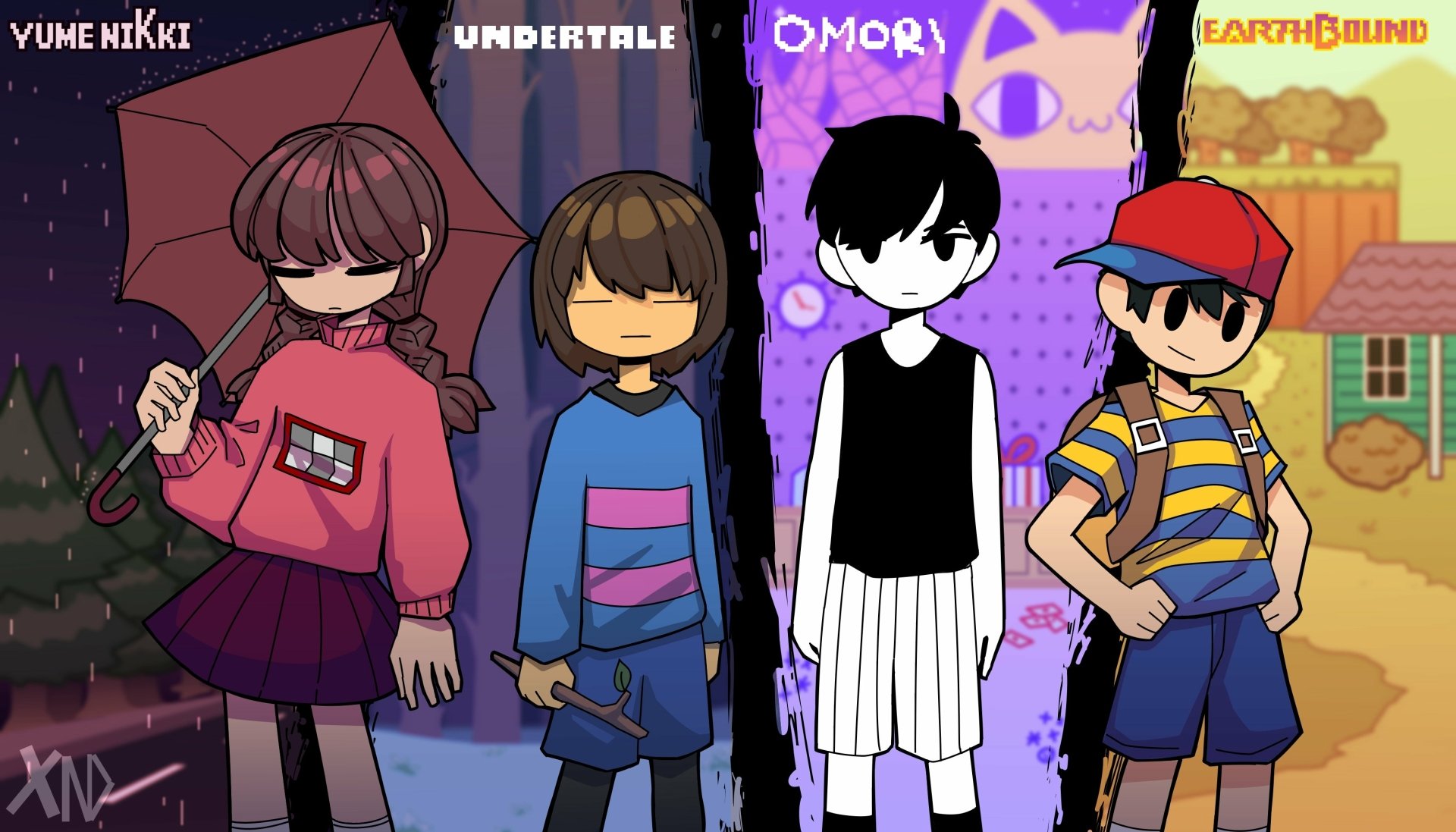 HD Crossover: Madotsuki, Frisk, Omori & Ness Unite in Epic Video Game ...