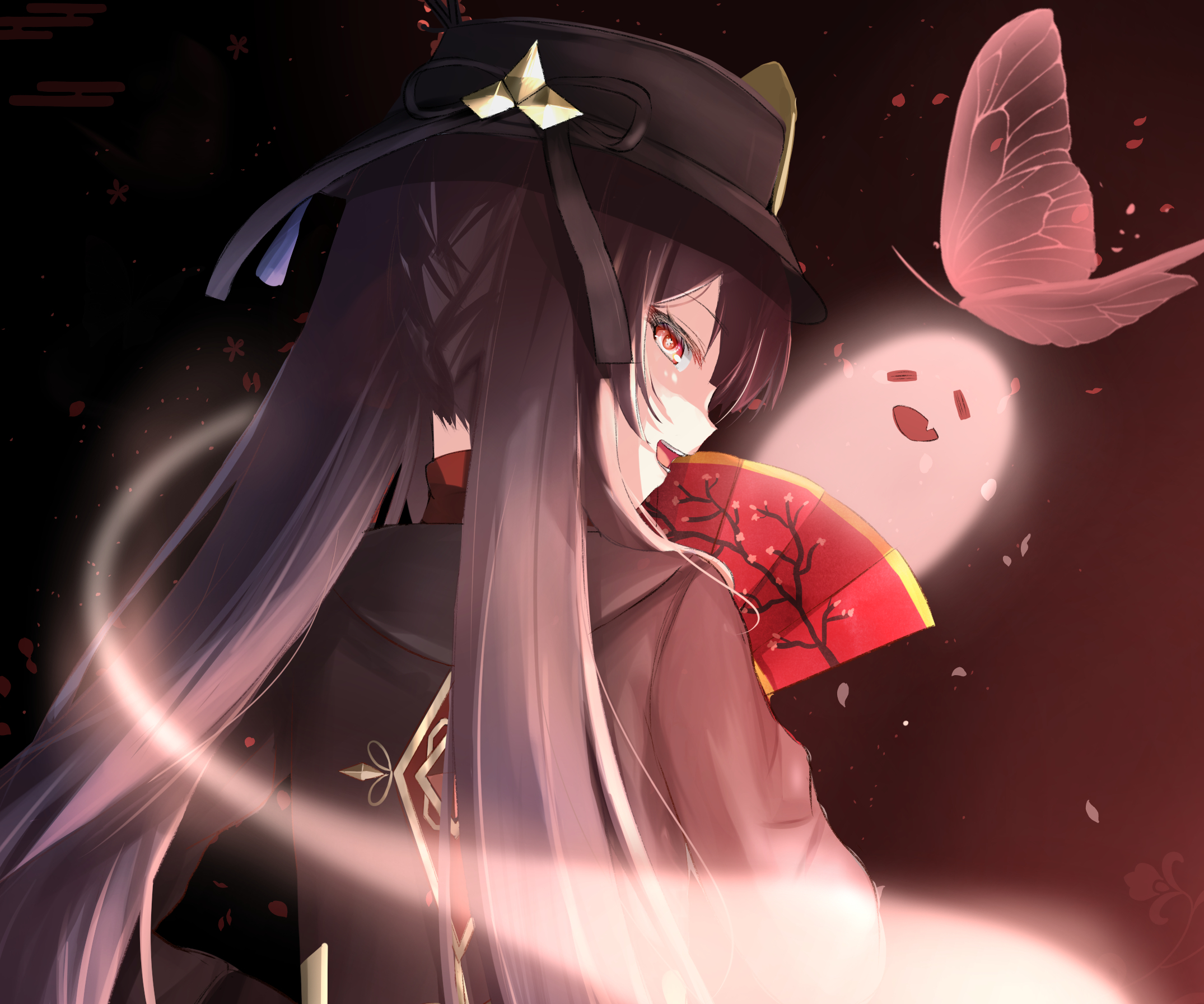 Hu Tao HD Wallpaper – Genshin Impact’s Enigmatic Pyro Spirit