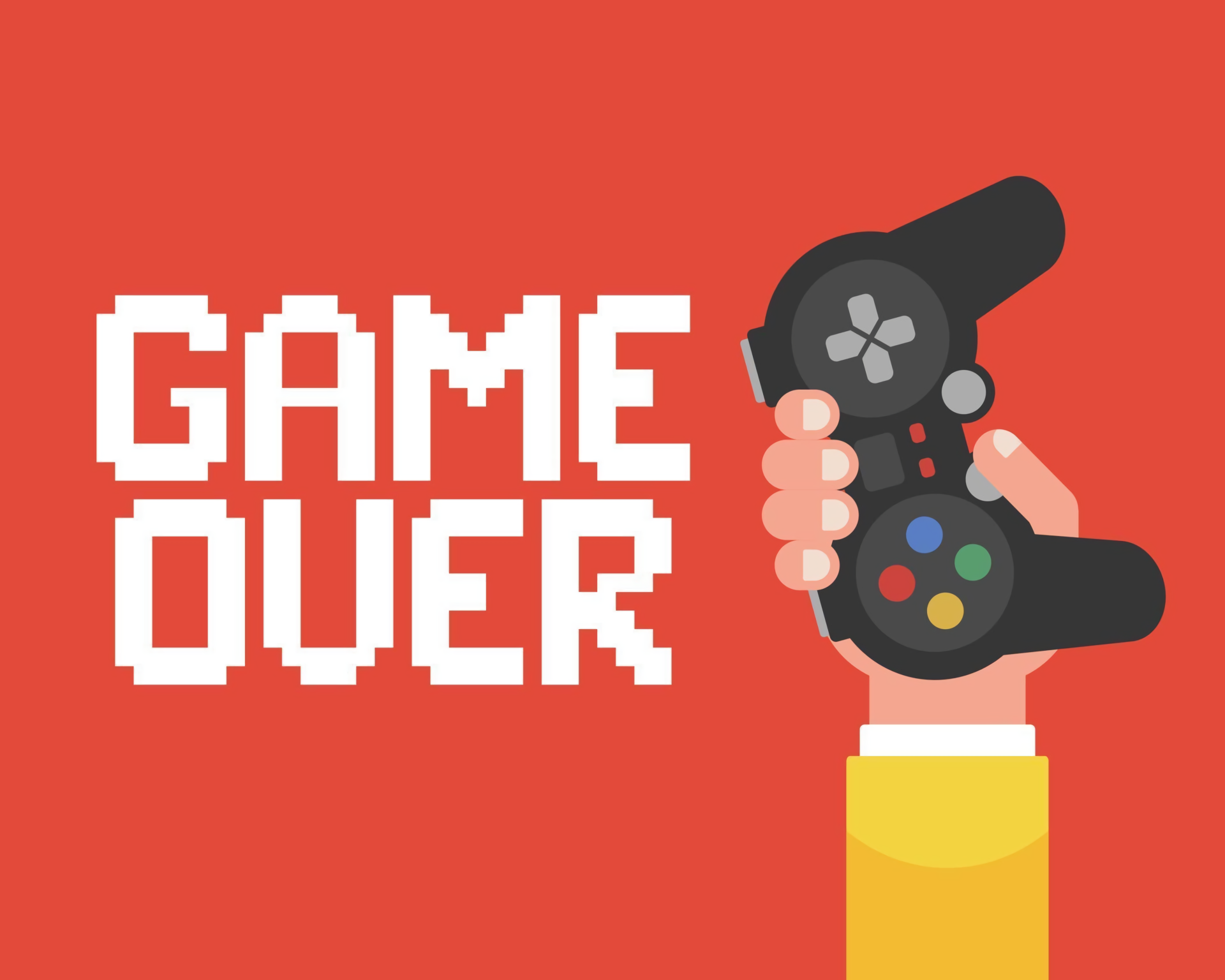 Download Controller Video Game Game Over Gamer HD Wallpaper