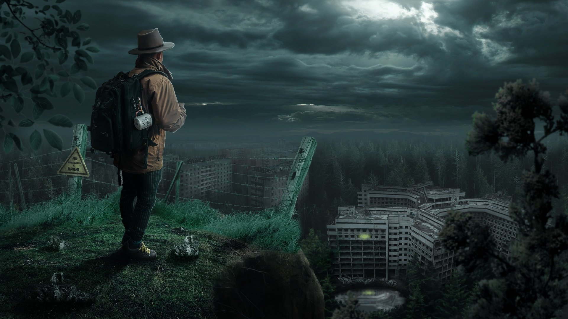 Post-Apocalyptic Sci-Fi HD: Lone Survivor Overlooking Ruined Cityscape