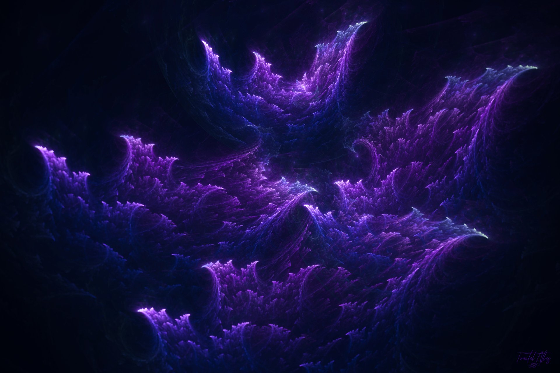 4K Ultra HD Abstract Fractal: Mystical Purple Depths Wallpaper by ...