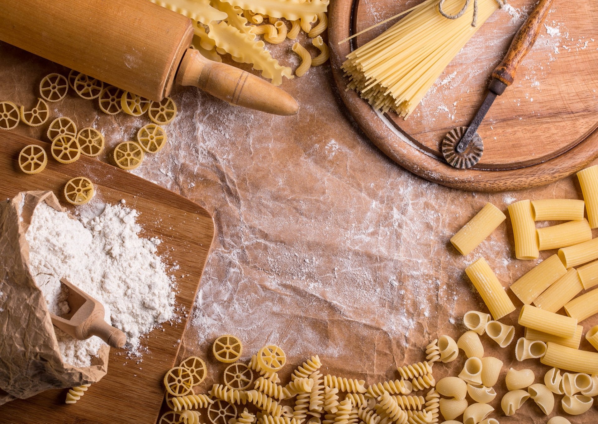 Download Still Life Flour Food Pasta HD Wallpaper