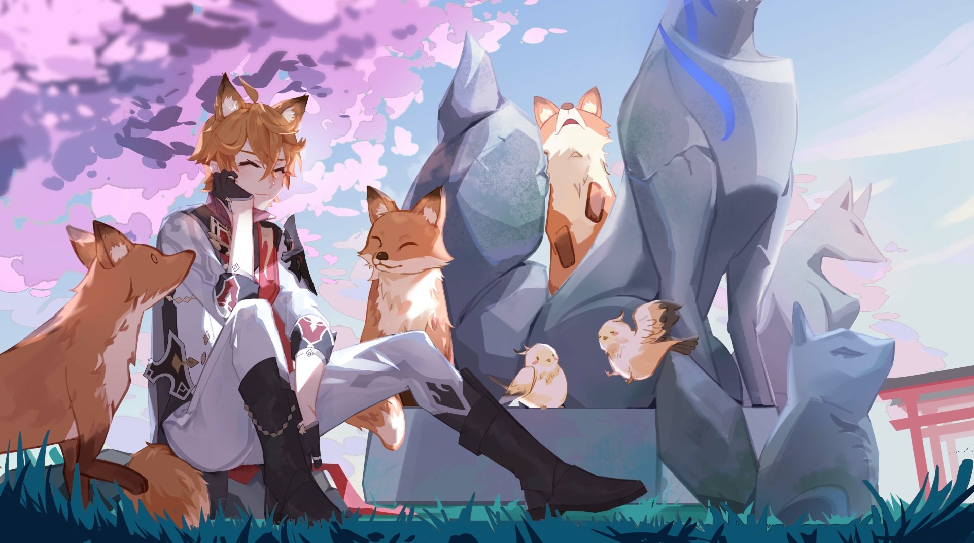 Tartaglia 4K Ultra HD Wallpaper – Genshin Impact’s Childe in Serene Fox ...