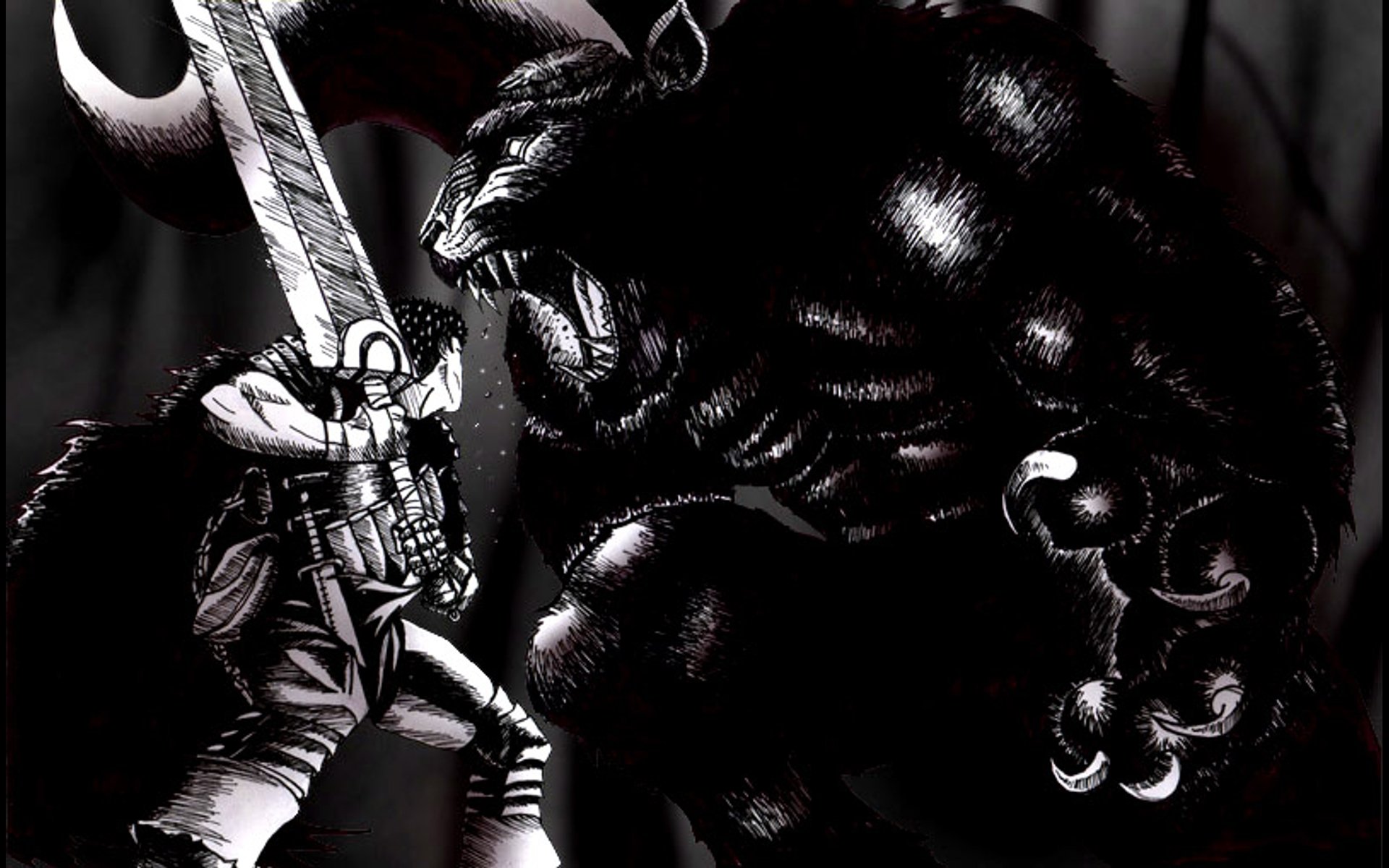 Epic Guts vs. Demon: HD Wallpaper from Berserk Anime
