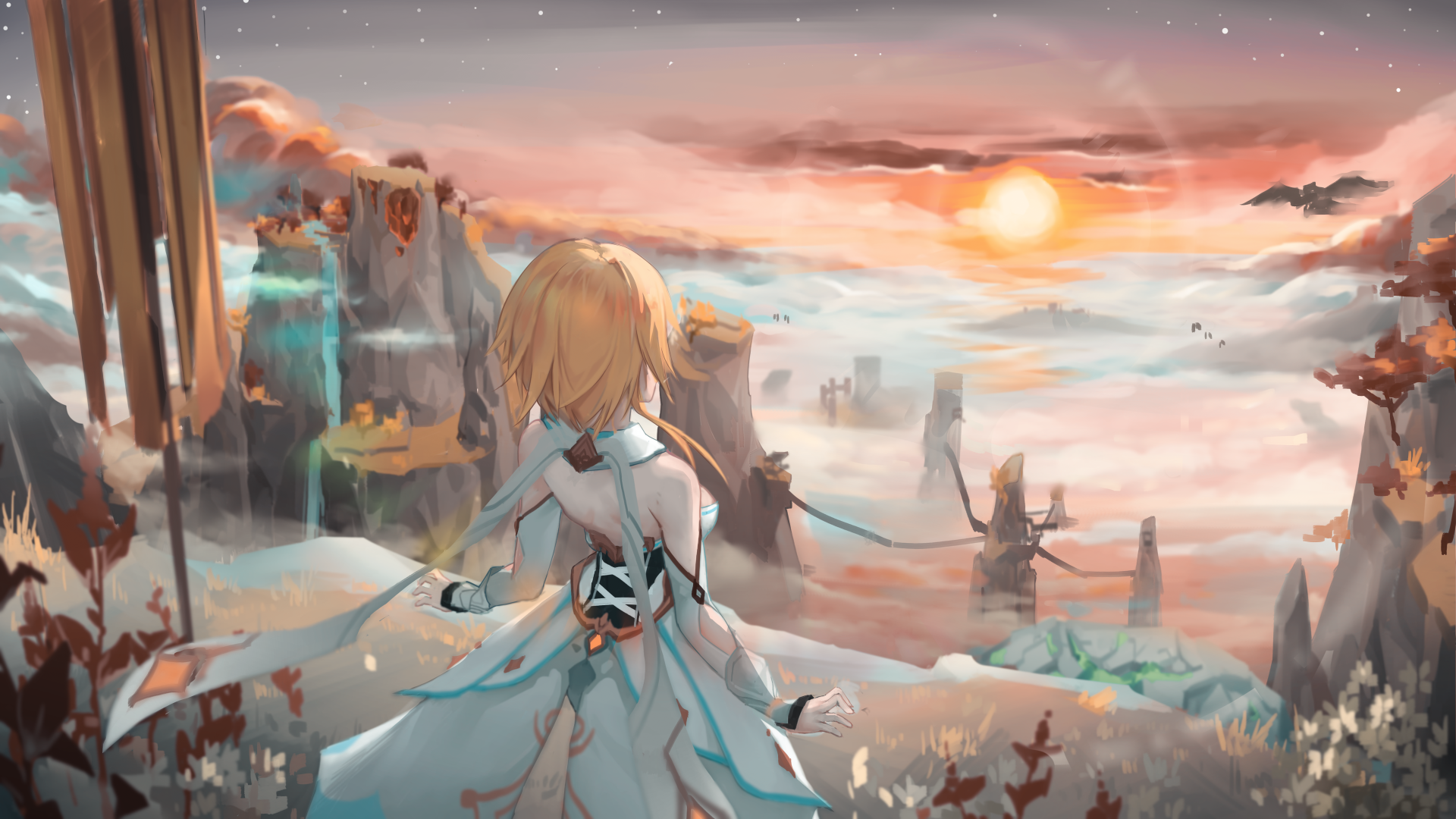 Lumine's Radiant Journey: Genshin Impact 4K Ultra HD Wallpaper