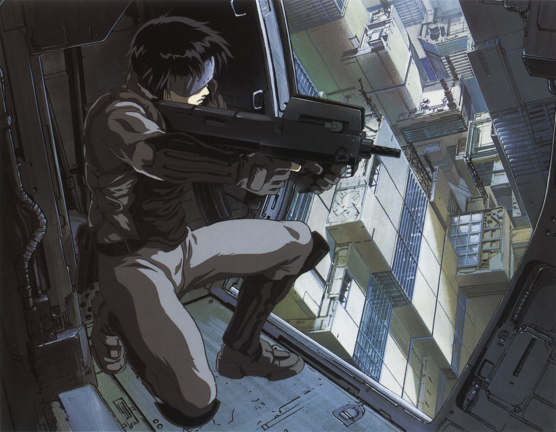 Ghost in the Shell HD Anime Wallpaper: Cyberpunk Action in High Definition