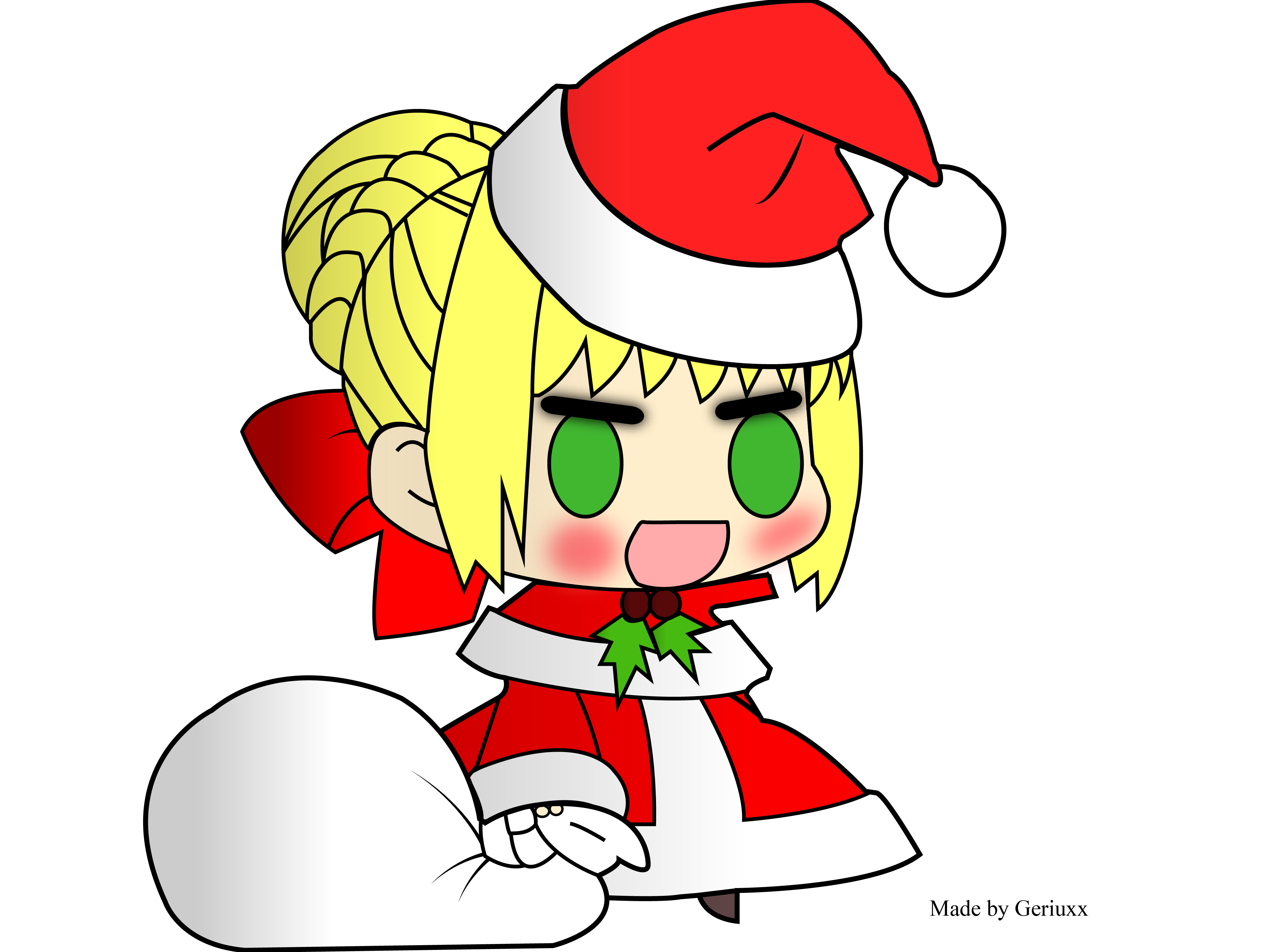 Download Santa Hat Anime Padoru 4k Ultra HD Wallpaper