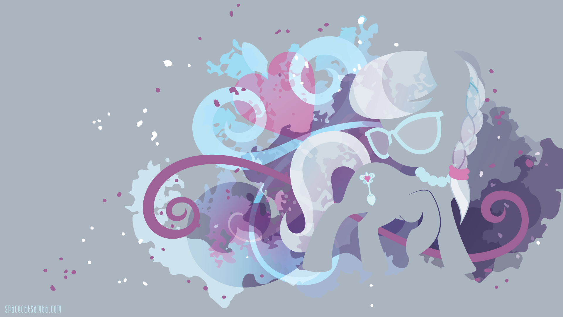 Silver Spoon — Minimalist 4K MLP Wallpaper | Pastel Splash: Silver ...