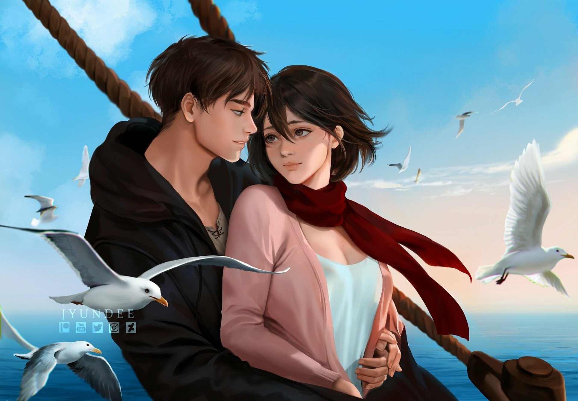 Eren & Mikasa: Stunning Attack on Titan HD Wallpaper Showcase ...
