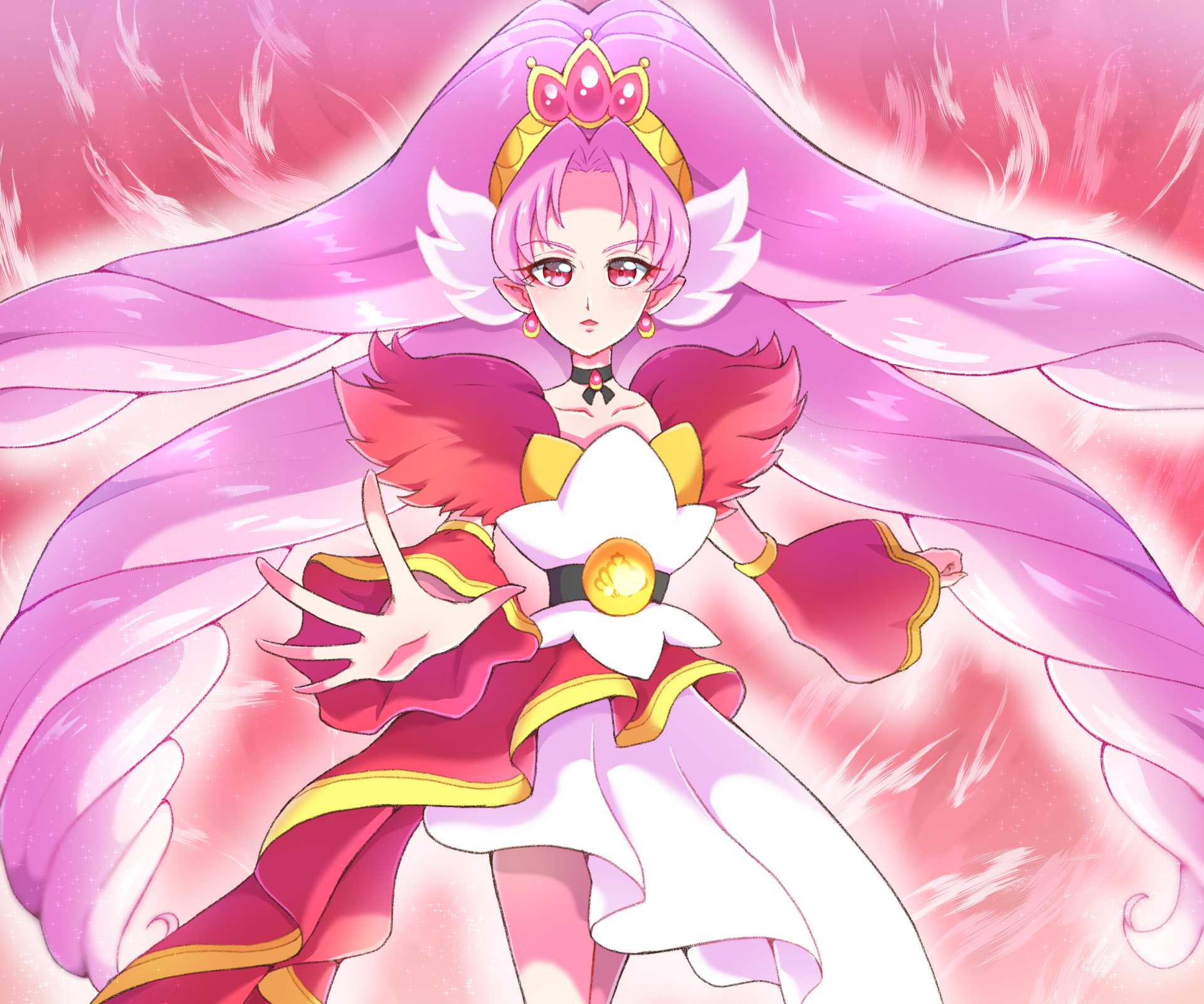 Download Cure Scarlet Akagi Towa Anime Go! Princess Pretty Cure 4k ...