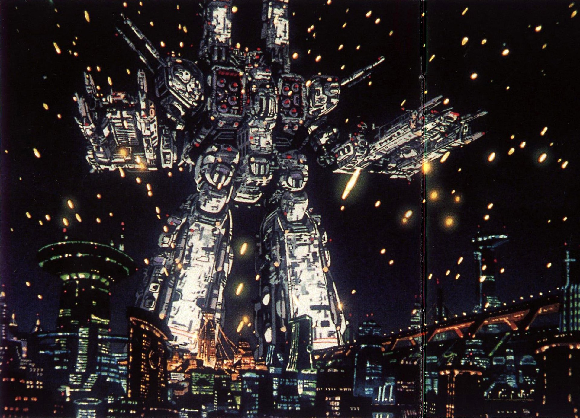 SDF-1 Macross HD Anime Wallpaper - Iconic Mecha in Action