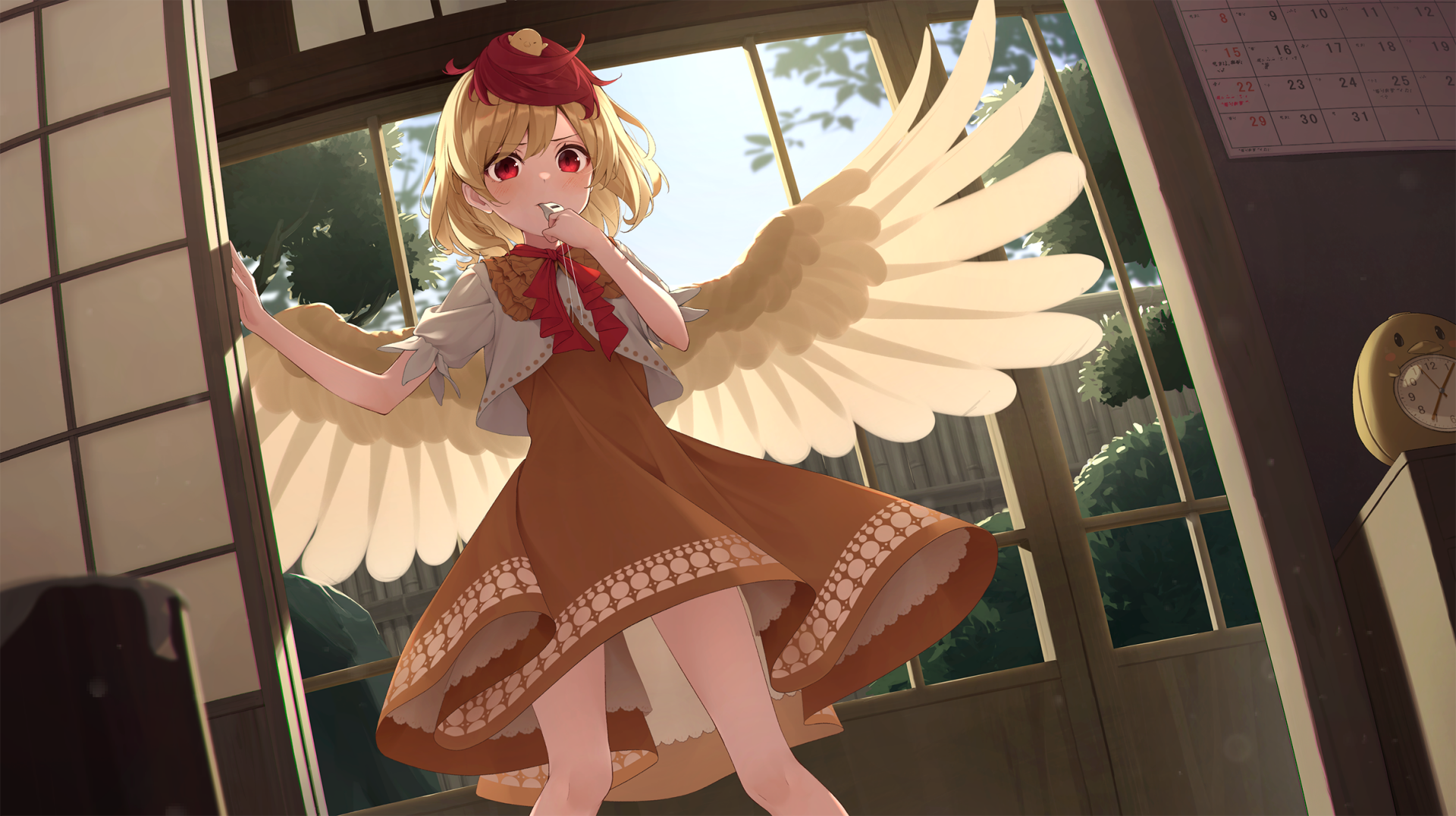 Download Angel Niwatari Kutaka Anime Touhou Anime Angel HD Wallpaper