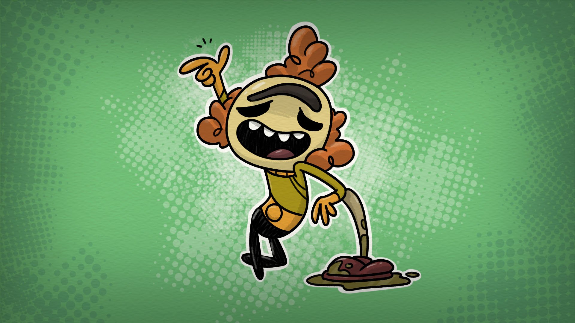 Oxygen Not Included Cartoon Character HD Wallpaper