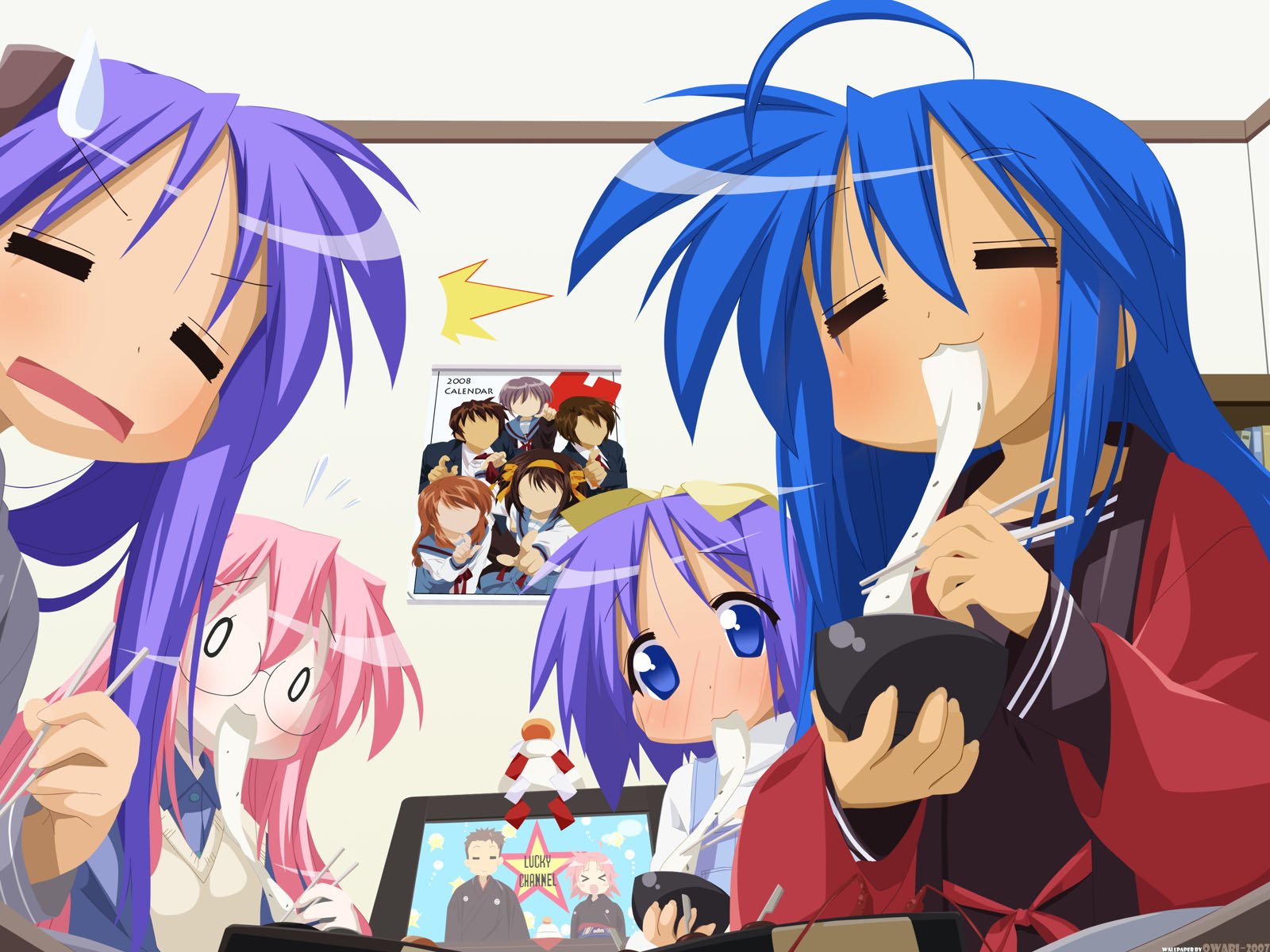 Lucky Star HD Wallpaper: Charming Anime Moments in Vibrant Detail