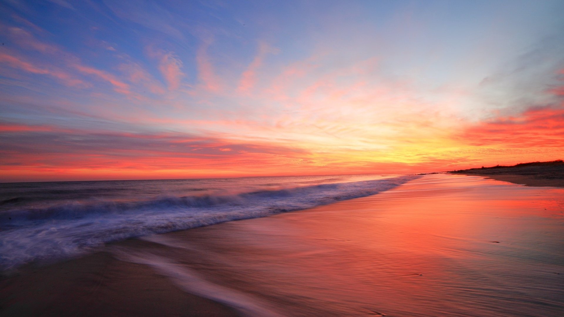 Download Horizon Sunset Nature Beach HD Wallpaper | 2048x1152 ...