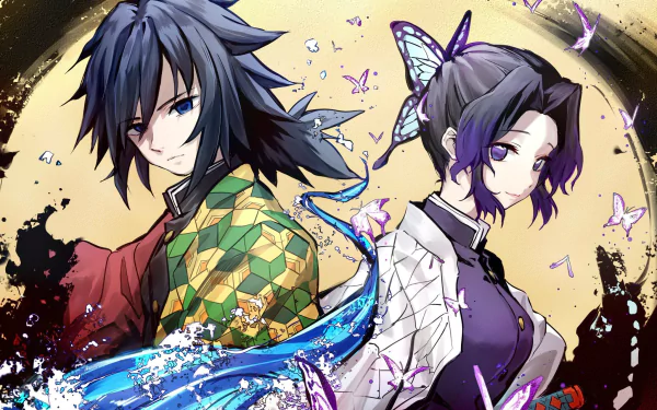 Giyuu and Shinobu: Demon Slayer HD Wallpaper by A_maru