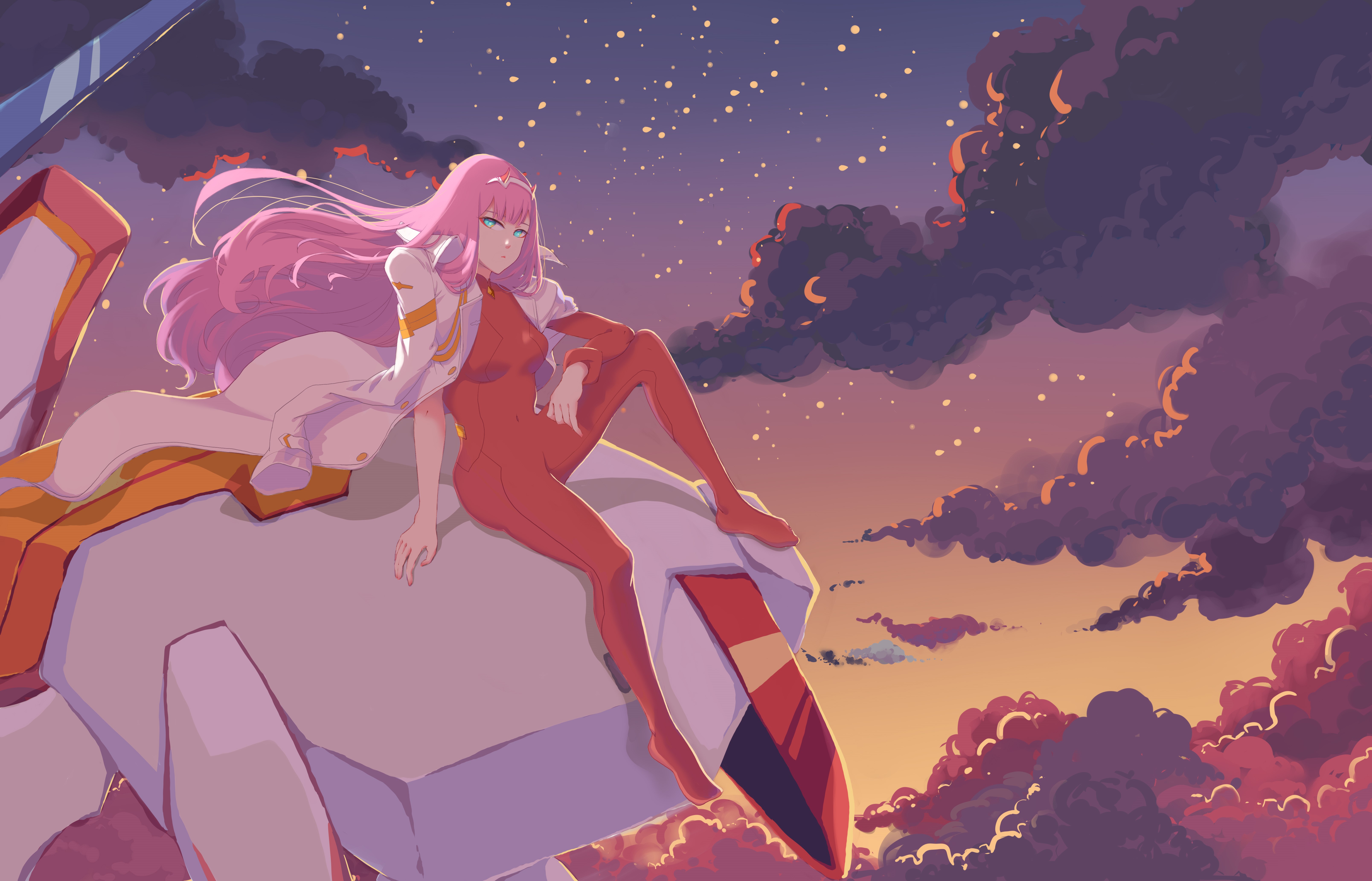 Download Zero Two Darling In The Franxx Anime Darling In The Franxx 4k Ultra Hd Wallpaper