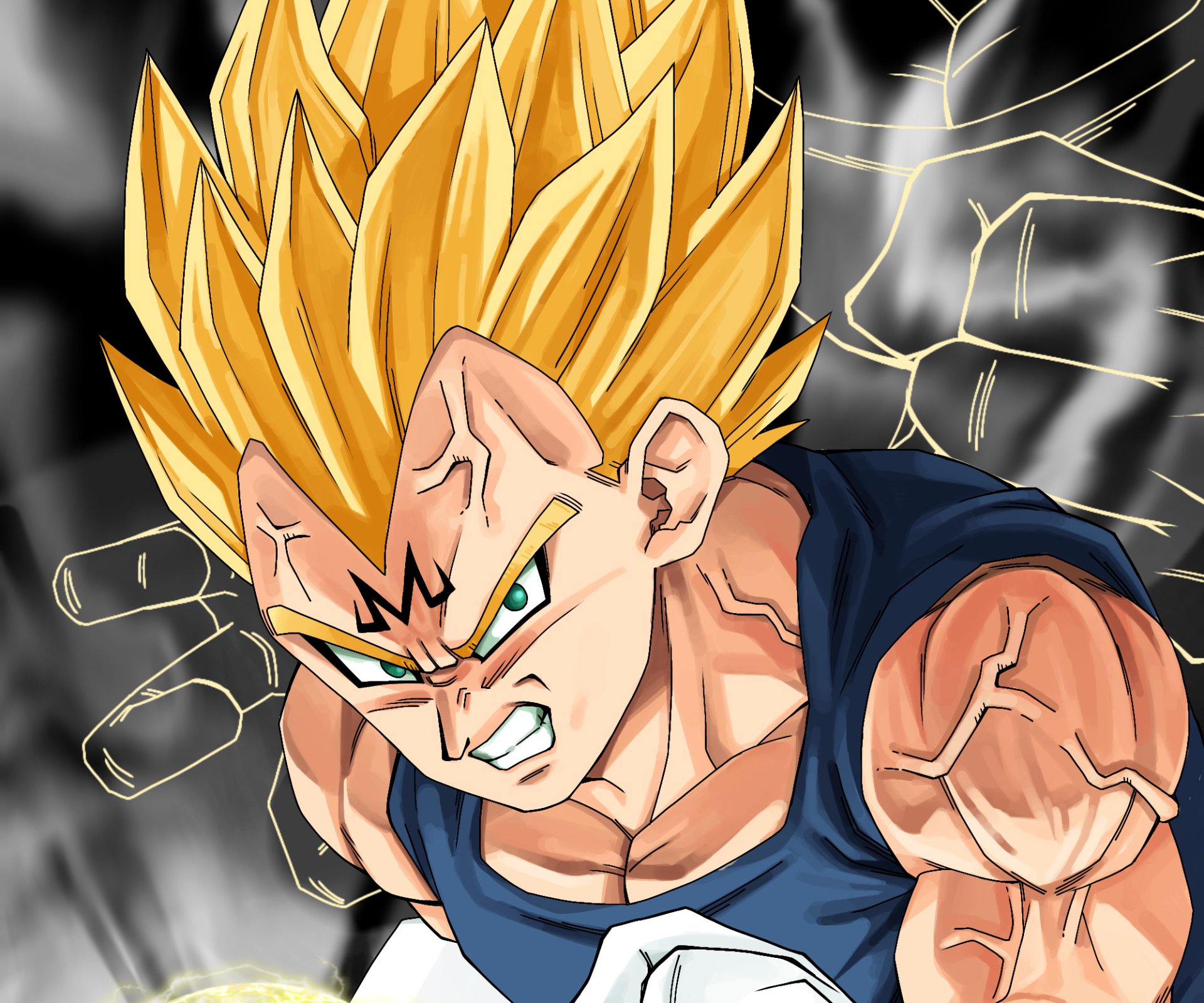 Download Super Saiyan 2 Vegeta (Dragon Ball) Anime Dragon Ball Majin ...