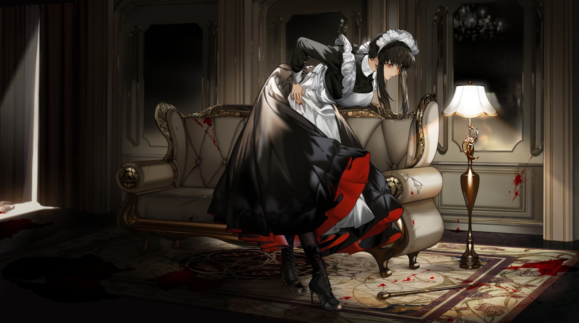 Yor Forger Maid Elegance | Spy x Family HD Anime Wallpaper by 炖