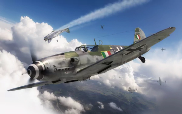 HD Wallpaper of the Iconic Messerschmitt Bf 109 in Action