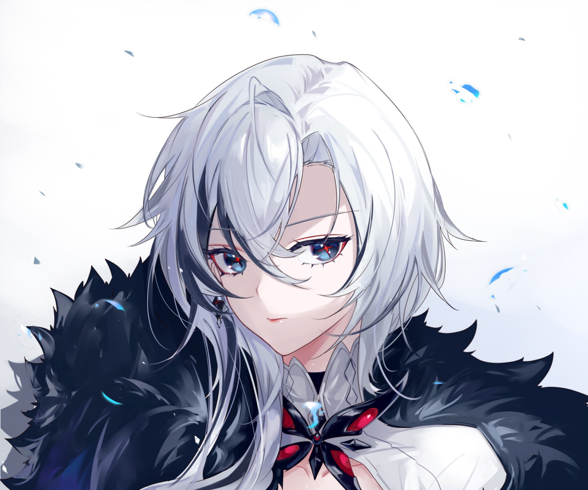 Arlecchino — Genshin Impact HD Wallpaper: Silver-White Elegance ...
