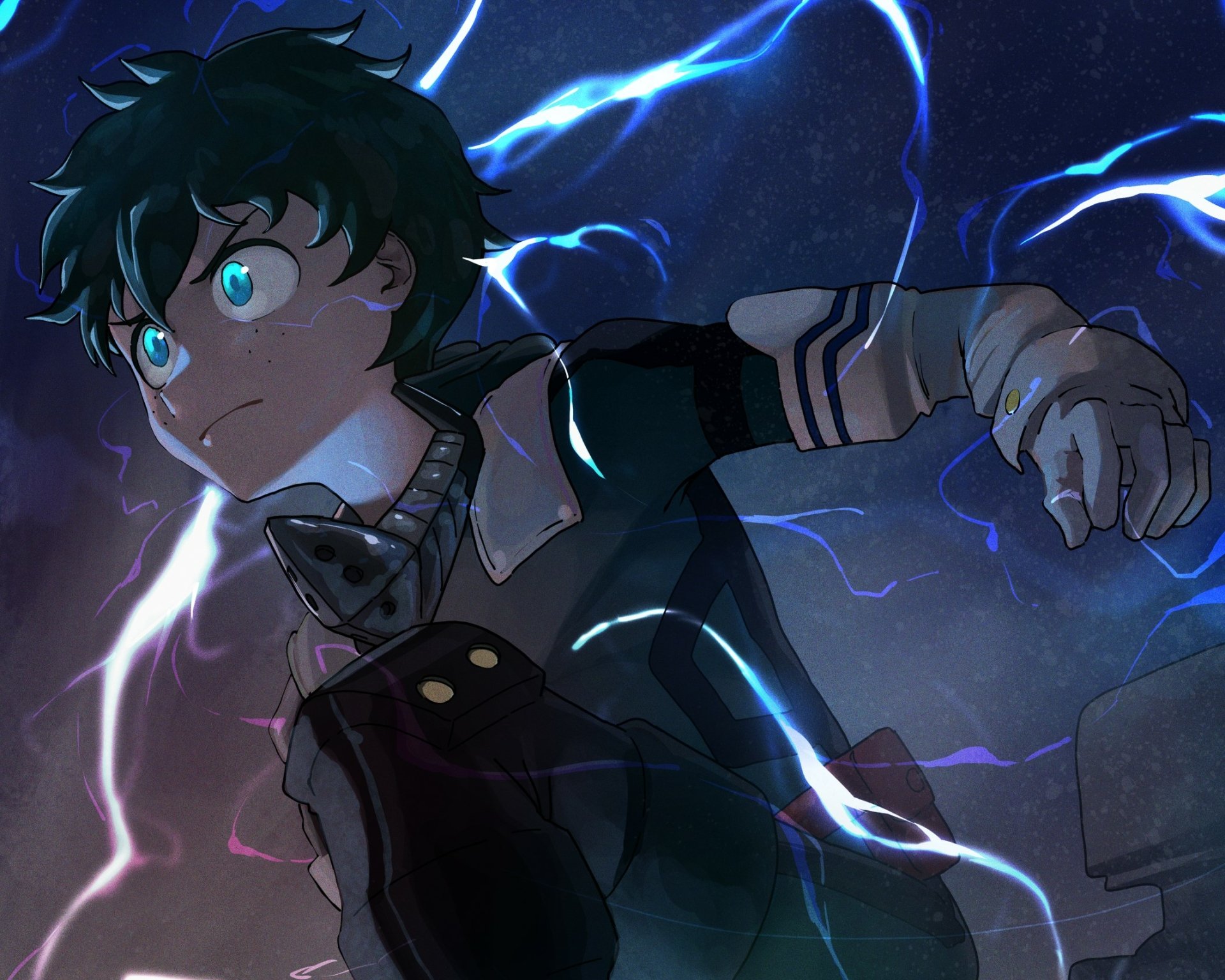 Izuku Midoriya Unleashed: HD My Hero Academia Wallpaper Charge by NMM