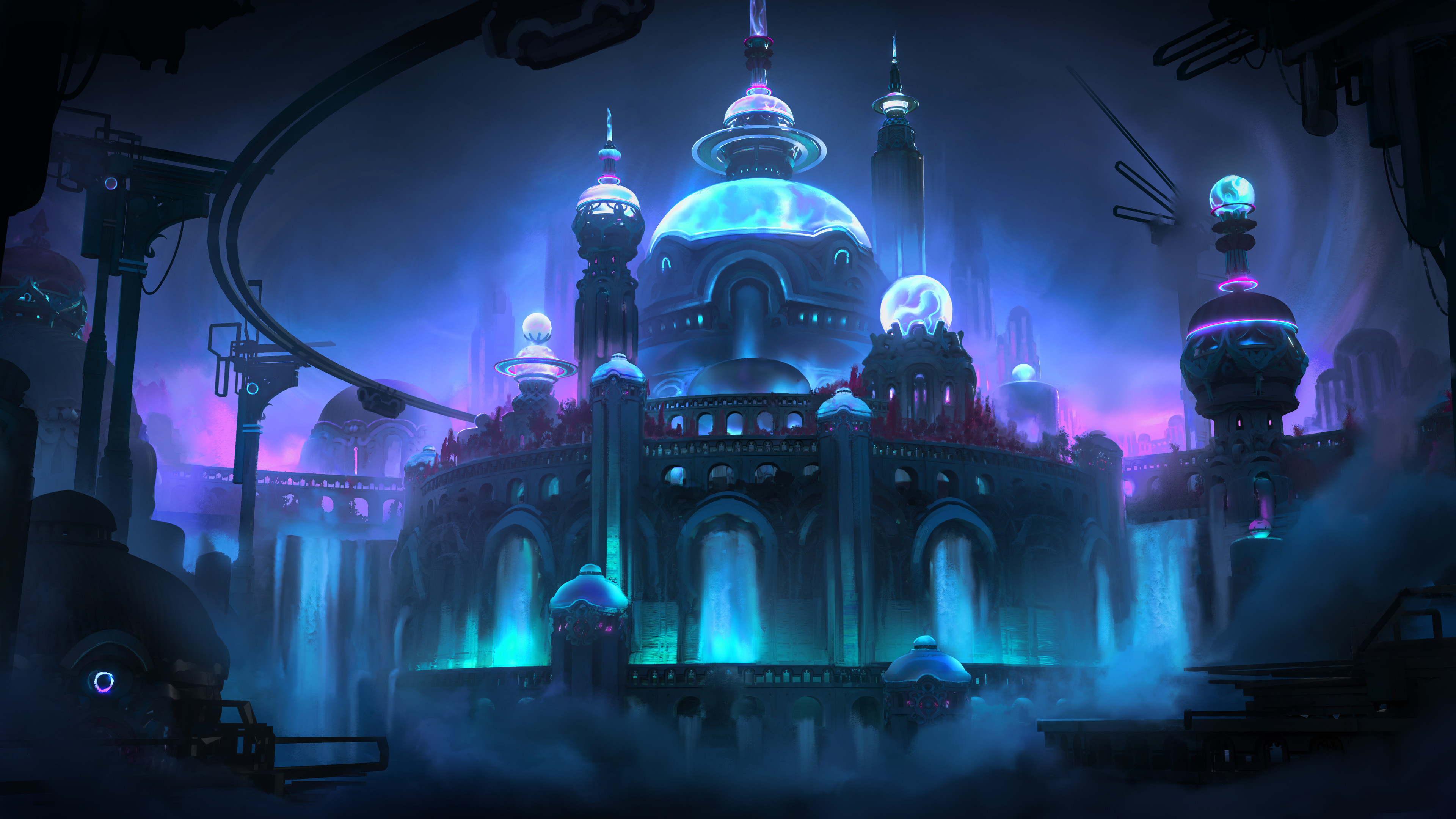 Download Fantasy Building HD Wallpaper by Leon Tukker