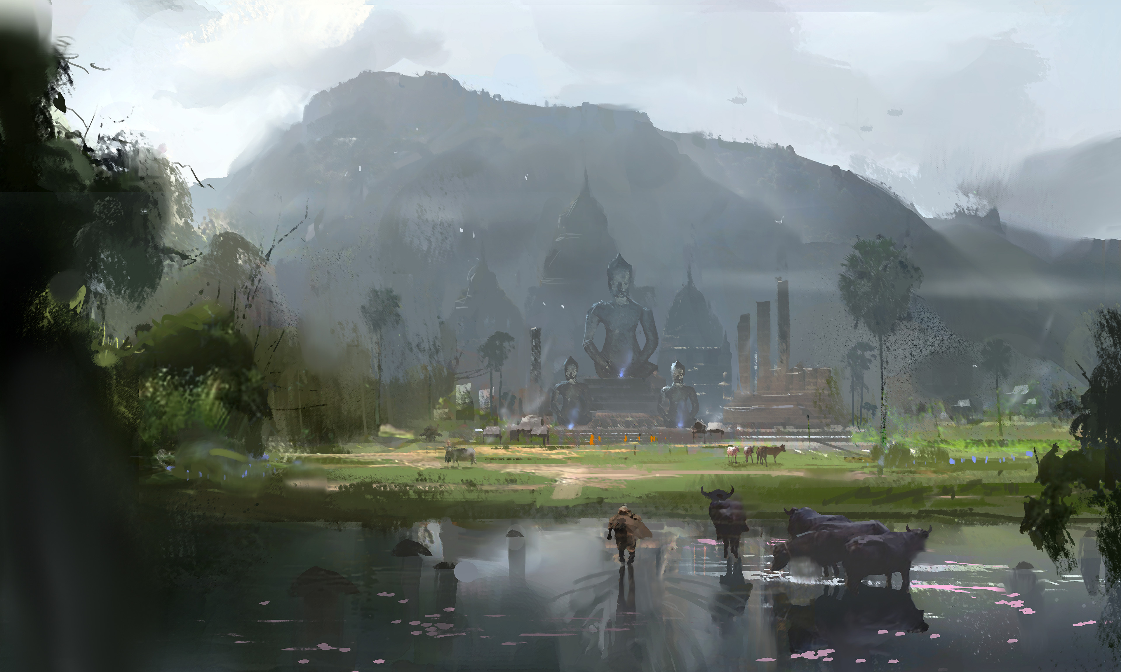 Download Fantasy Statue 4k Ultra HD Wallpaper by Steph Johnstone