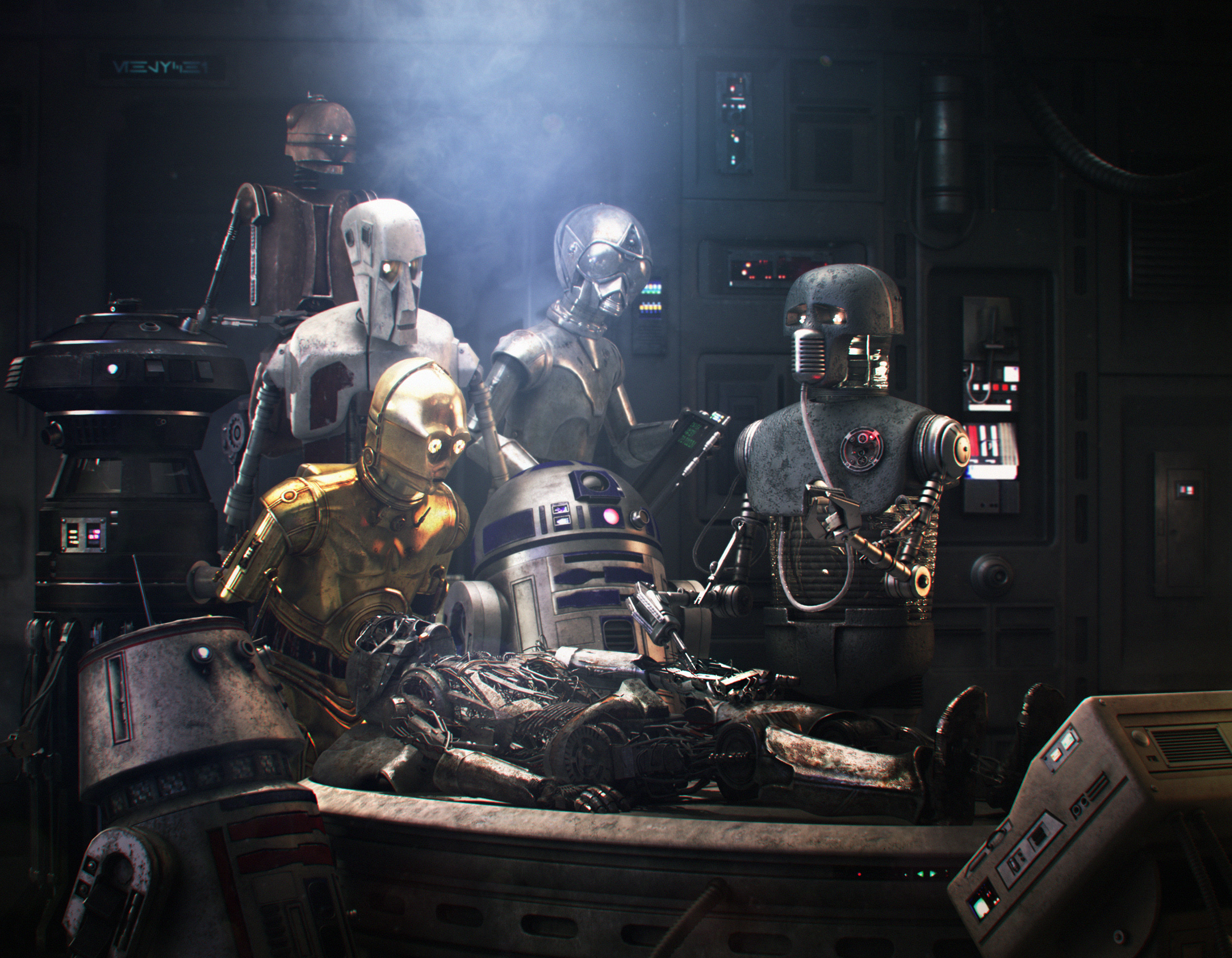 Download Sci Fi Star Wars Droid HD Wallpaper by Saby Menyhei
