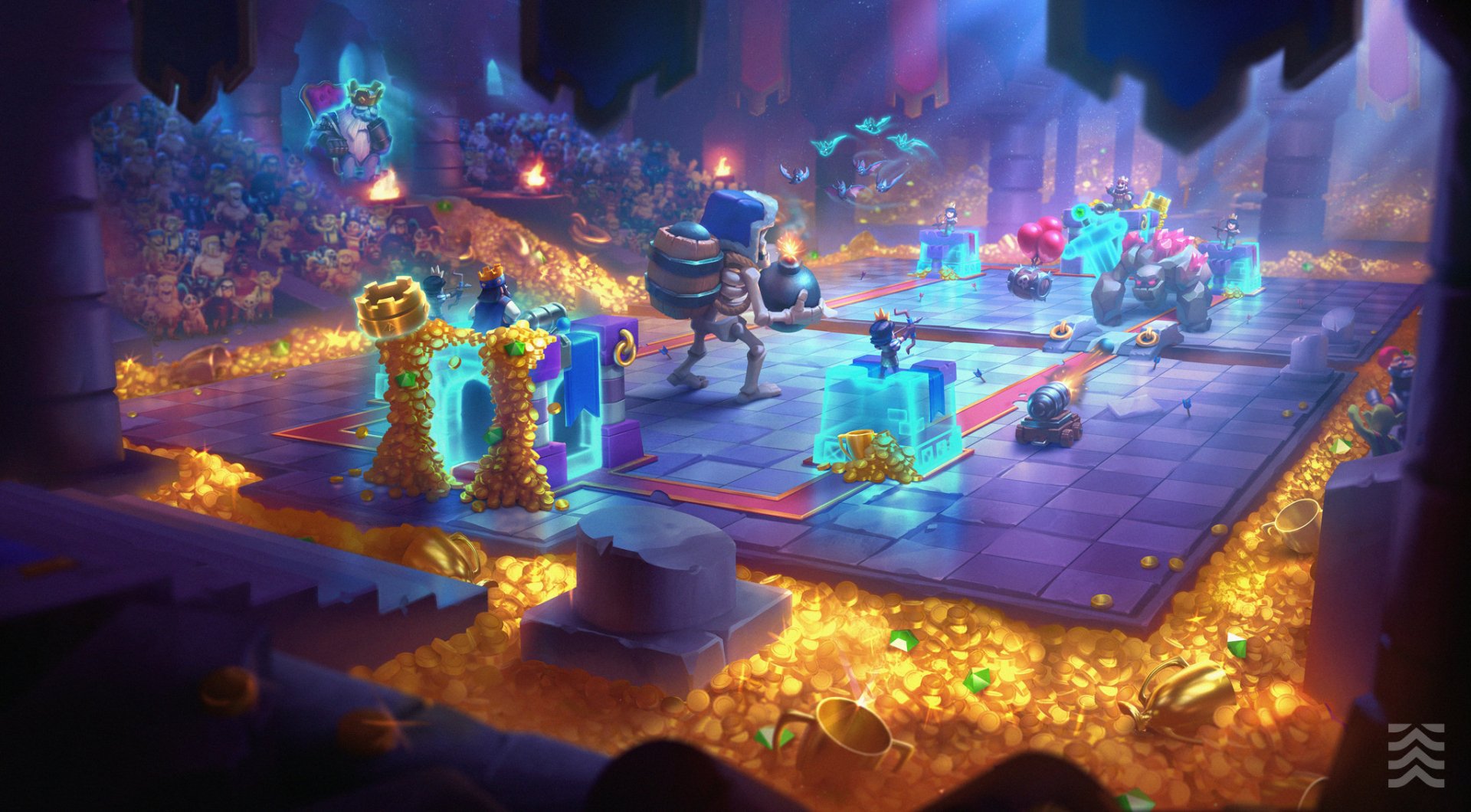 Clash Royale — Golden Cavern Arena (HD Wallpaper) | 2048x1131 ...