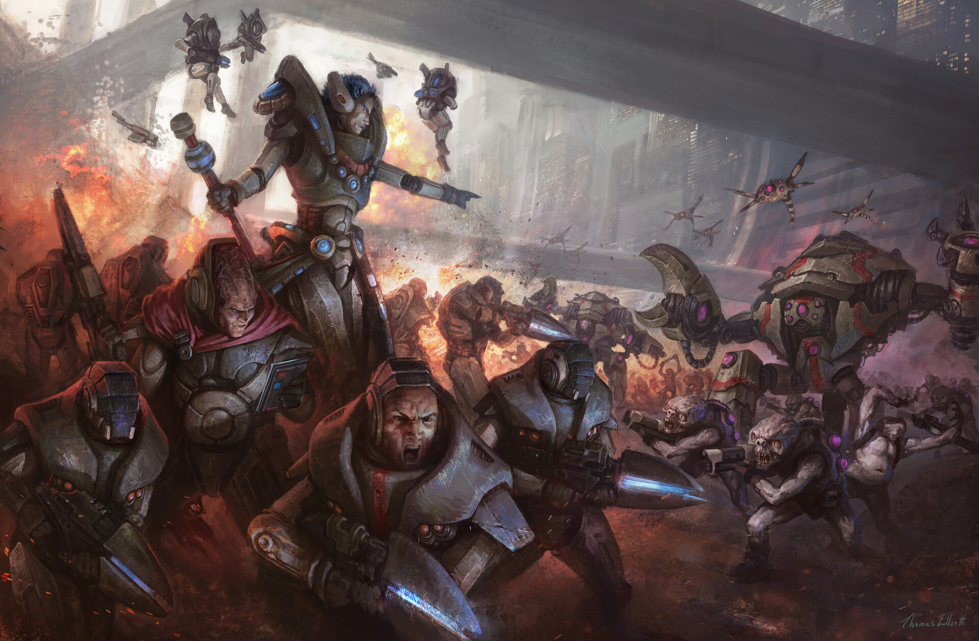 Download Video Game Warhammer 40k HD Wallpaper by Thomas Elliott
