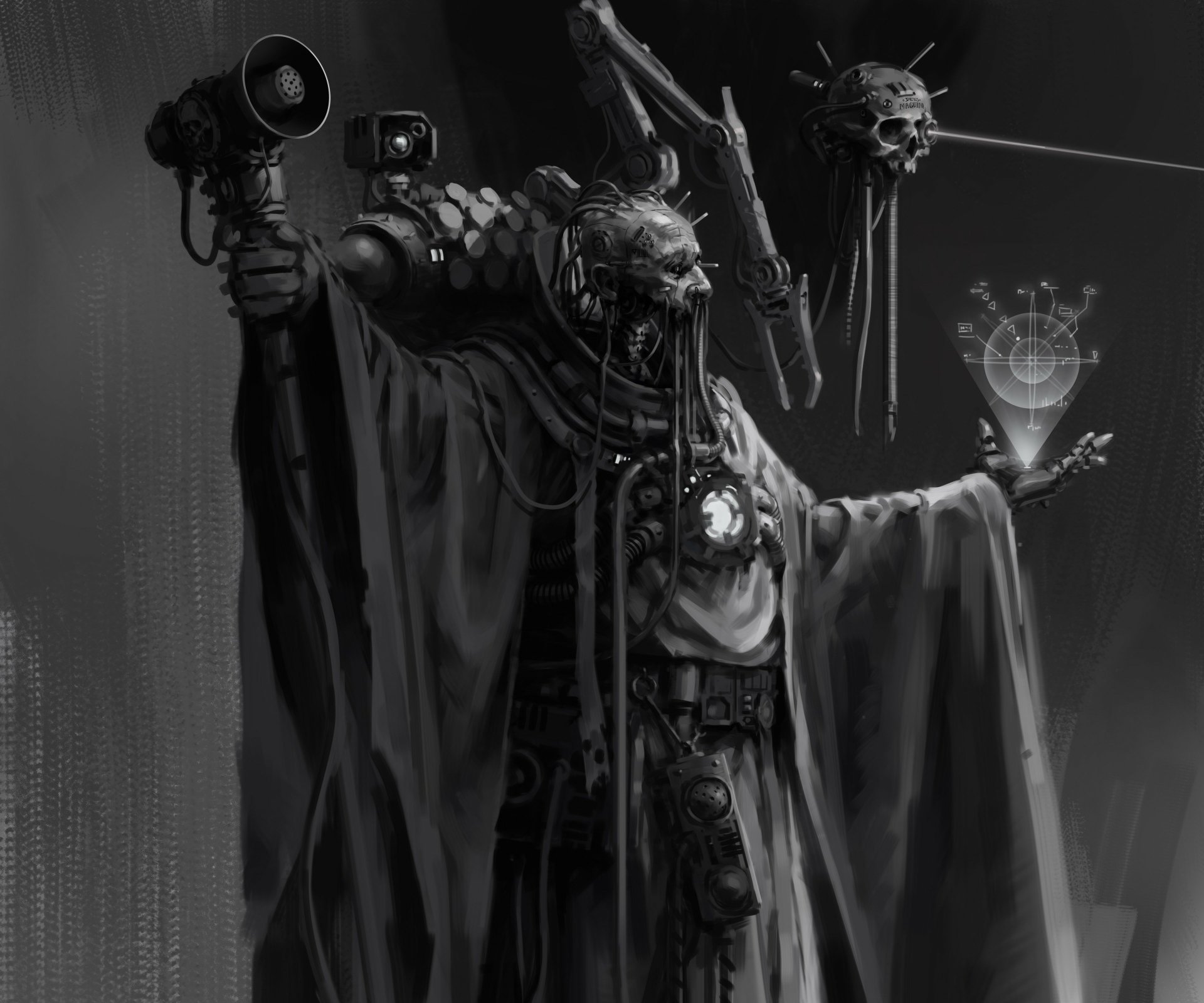 Warhammer 40k Ultra HD: Dark Tech-Priest Warlord Wallpaper by Miguel ...