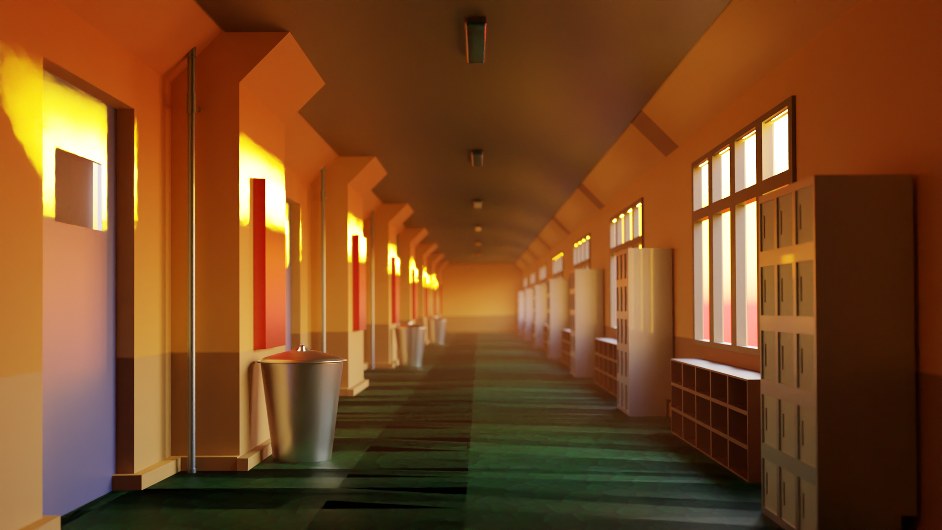 School Corridor by drawingkhaganate01