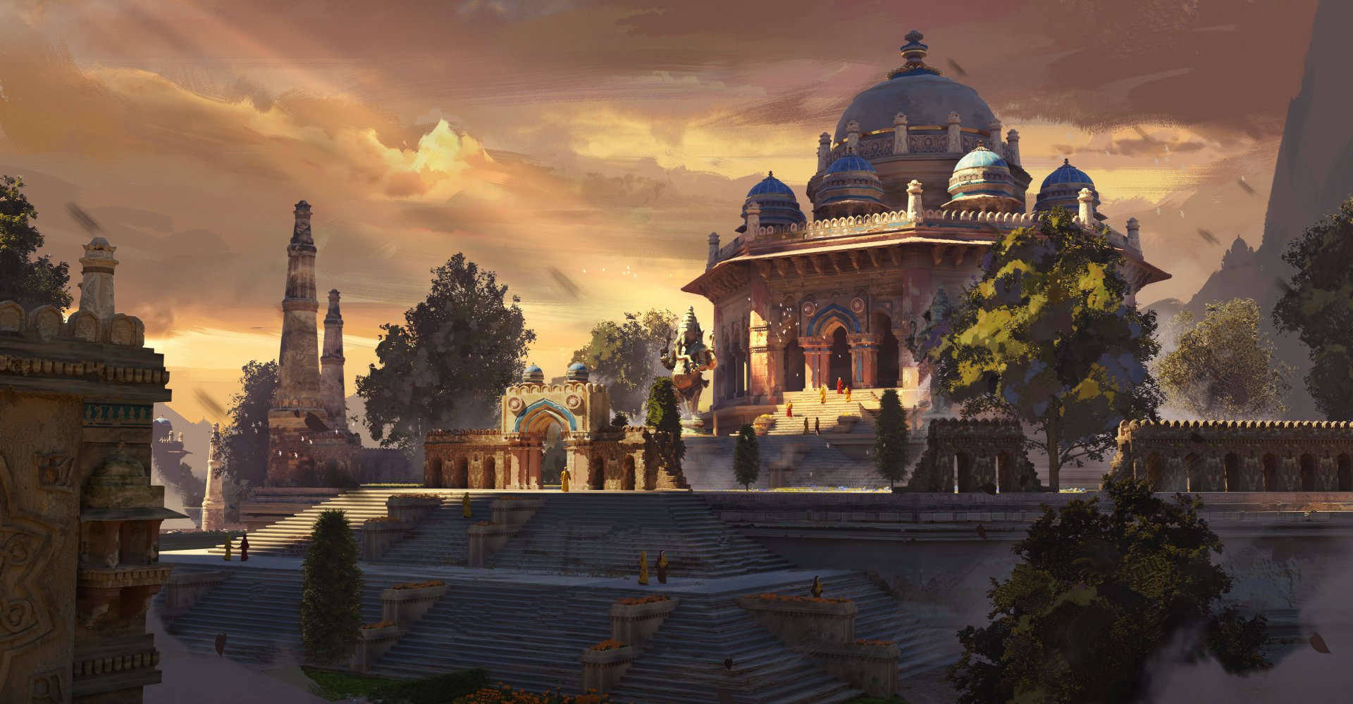 Download Fantasy Temple HD Wallpaper by 土豆LCZ