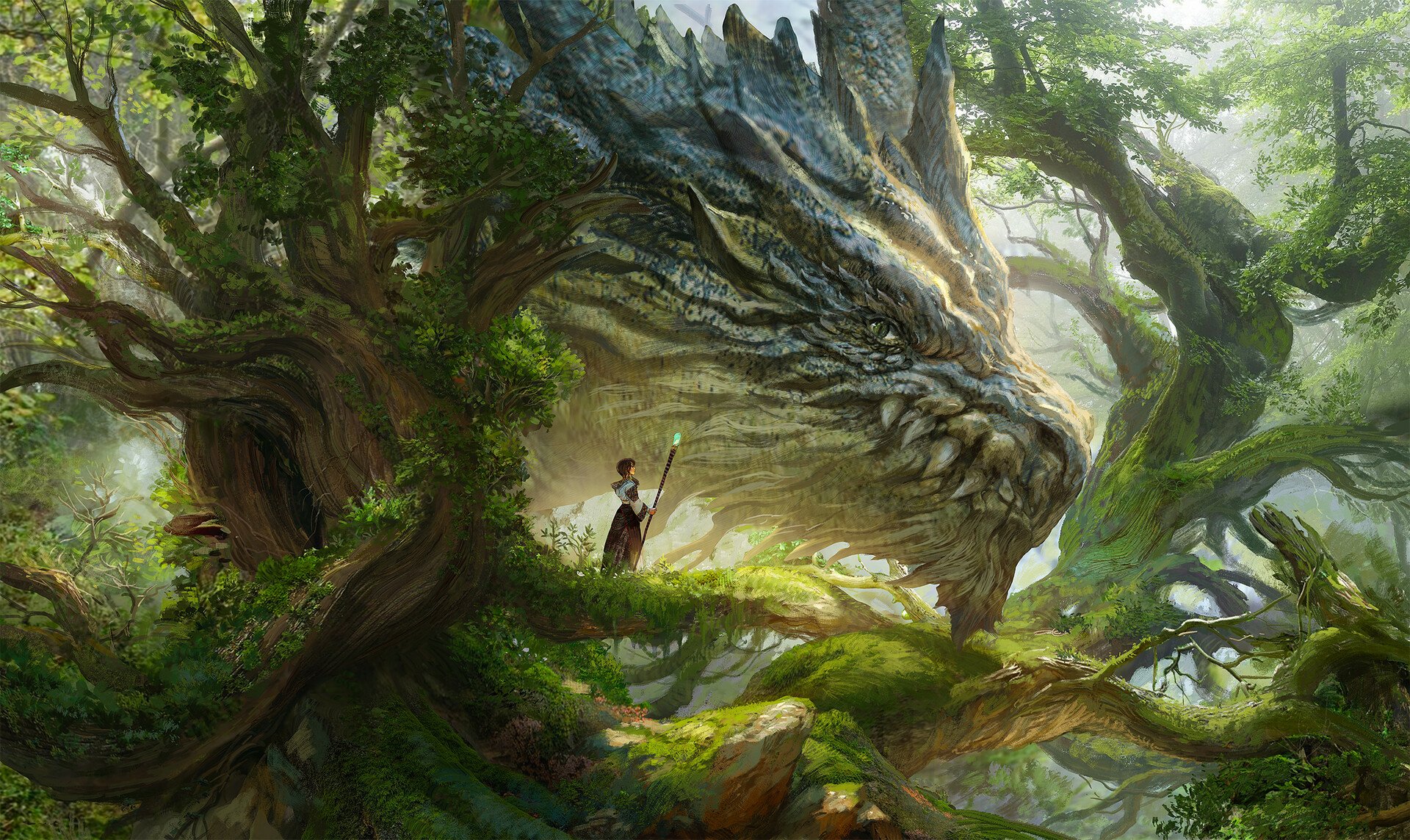Download Fantasy Dragon HD Wallpaper by Won Jun Tae