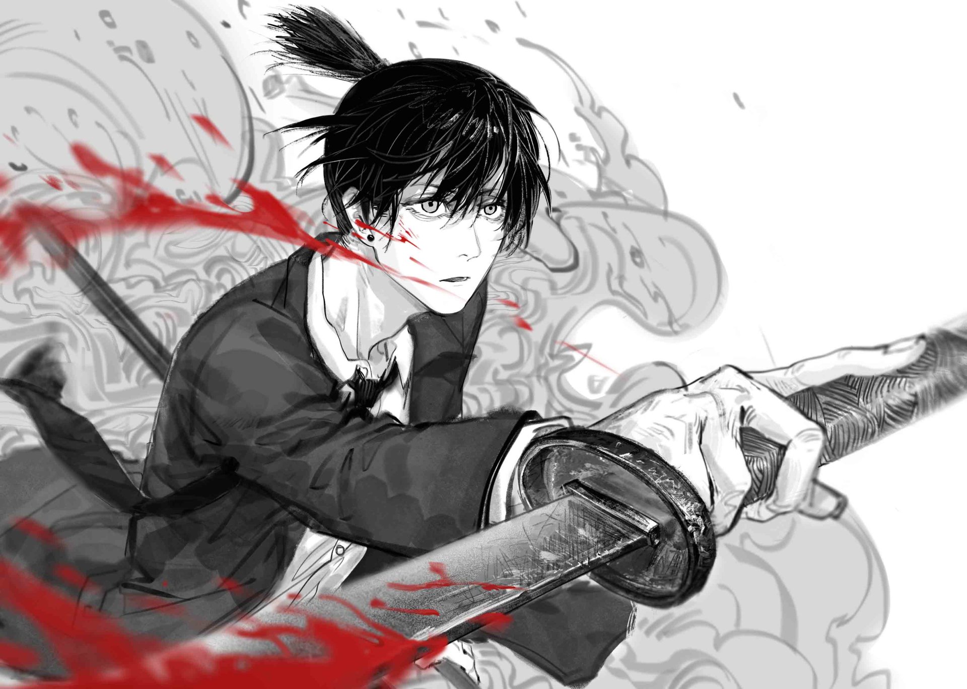 Aki Hayakawa in Chainsaw Man | Dynamic Anime HD Wallpaper by 明曰