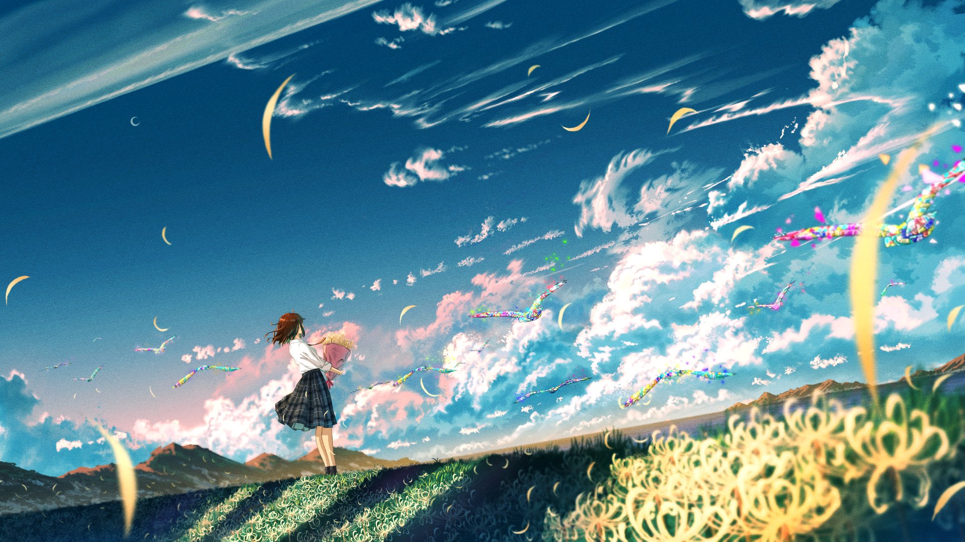 4K Ultra HD Anime Girl Dreamscape Beauty Wallpaper