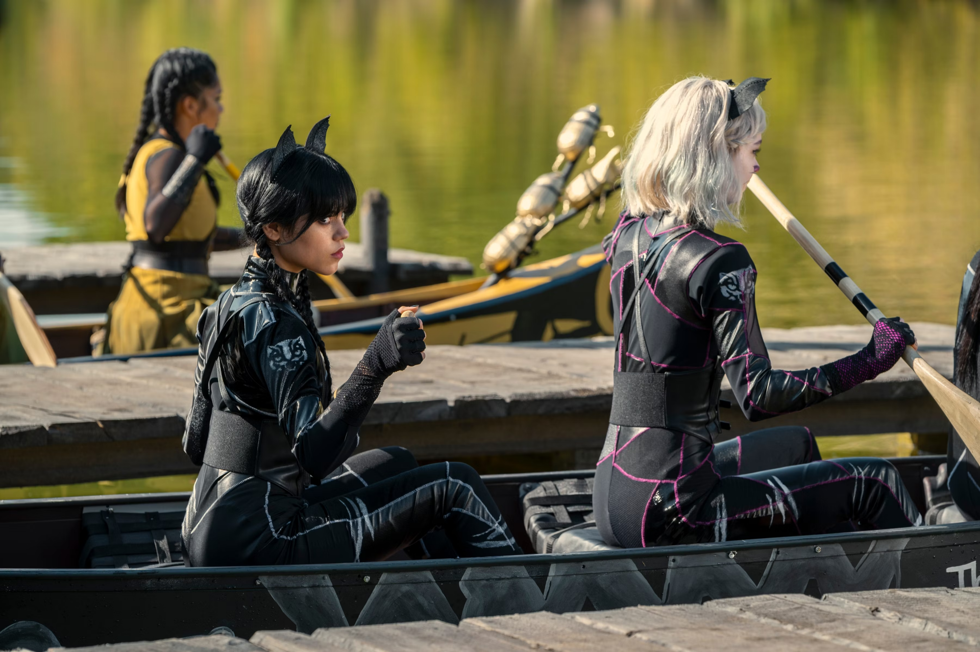 Wednesday Addams & Friends HD Wallpaper – Emma Myers & Jenna Ortega in ...