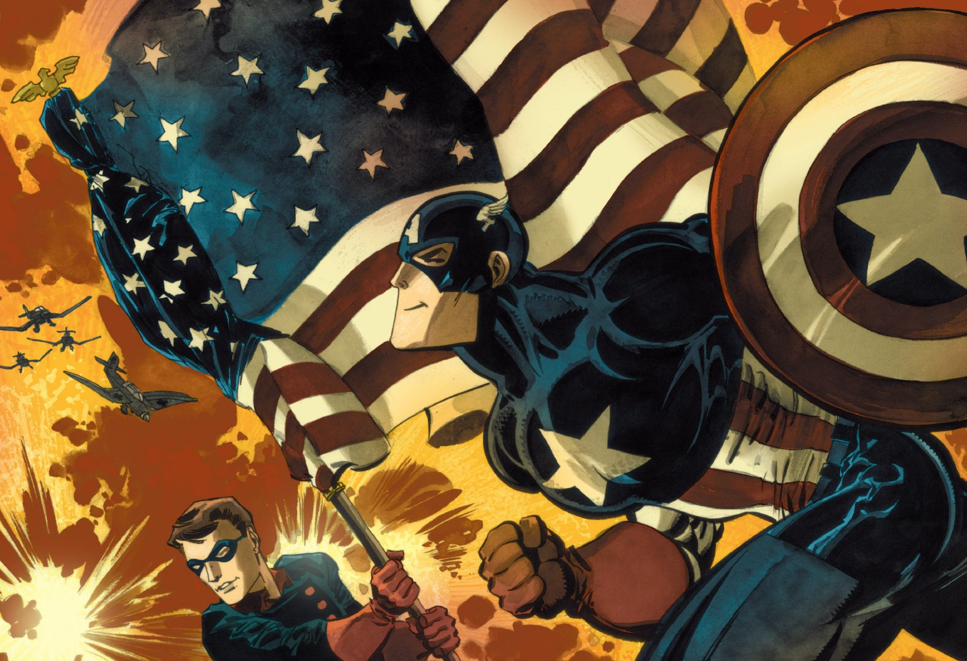 Download Comic Captain America: White HD Wallpaper by Tim Sale