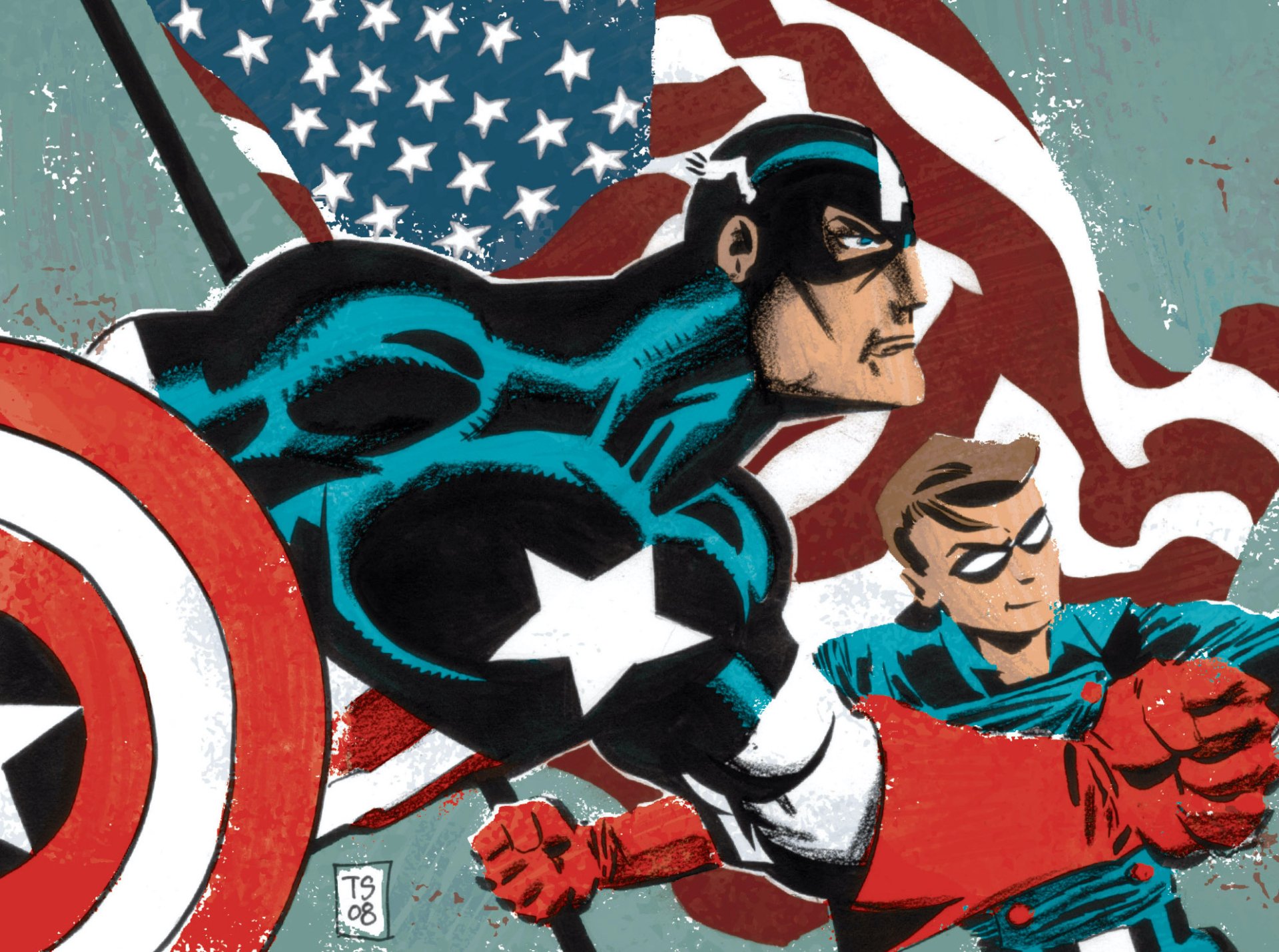 Captain America: White HD Wallpaper by Tim Sale