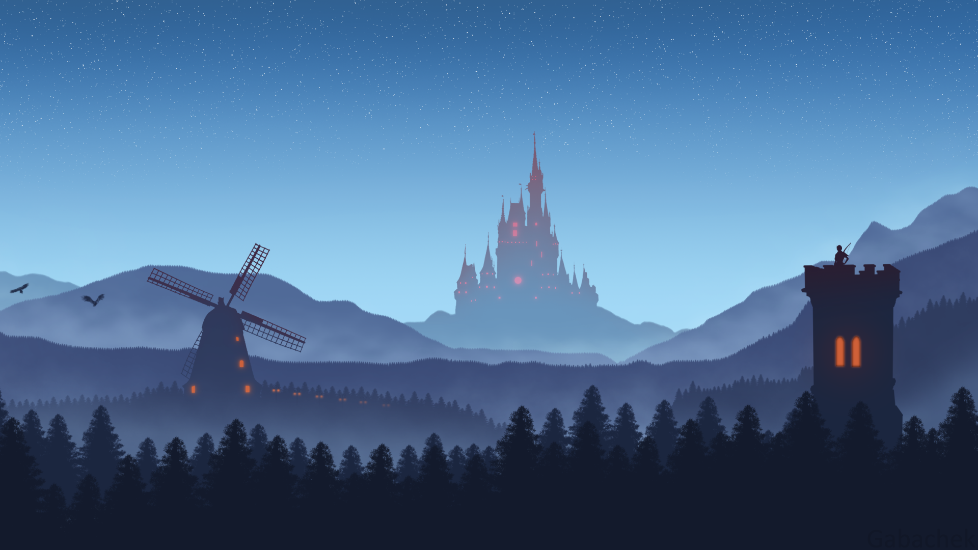 Mistbound Castle — 2K Quad HD Fantasy Wallpaper | 2560x1440 | Wallpaper ...