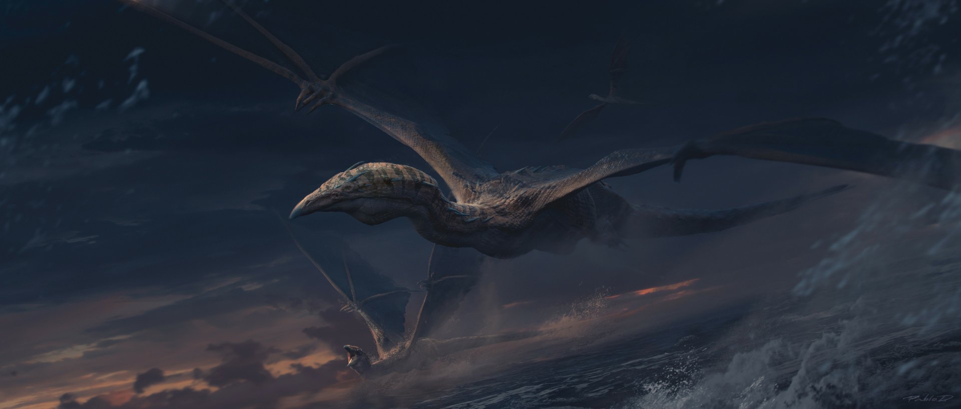 Download Fantasy Dragon HD Wallpaper by Pablo Dominguez