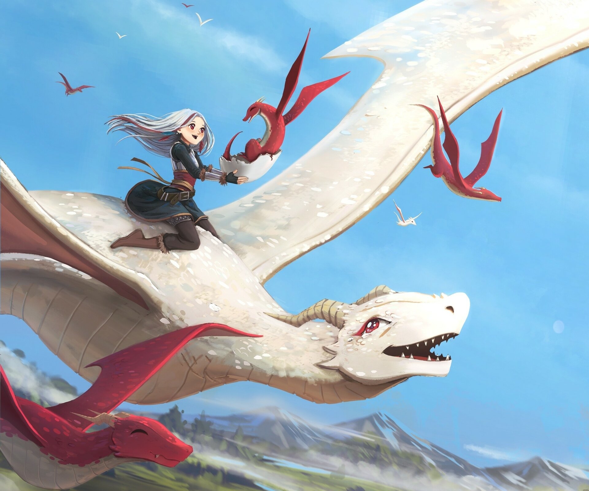 Skybound Dragon — HD Fantasy Wallpaper by Jennifer Beam