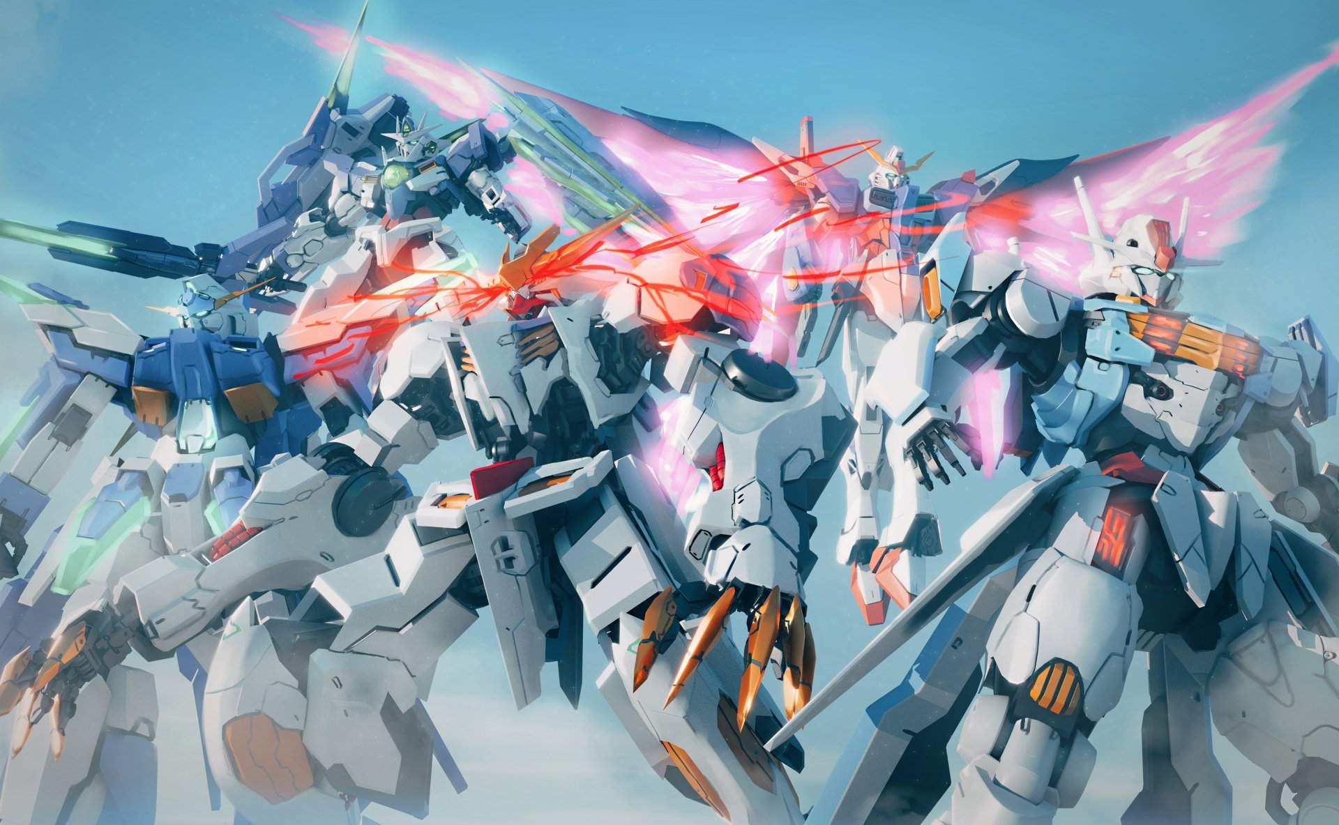 Epic Gundam Clash - 4K Ultra HD Anime Mecha Wallpaper