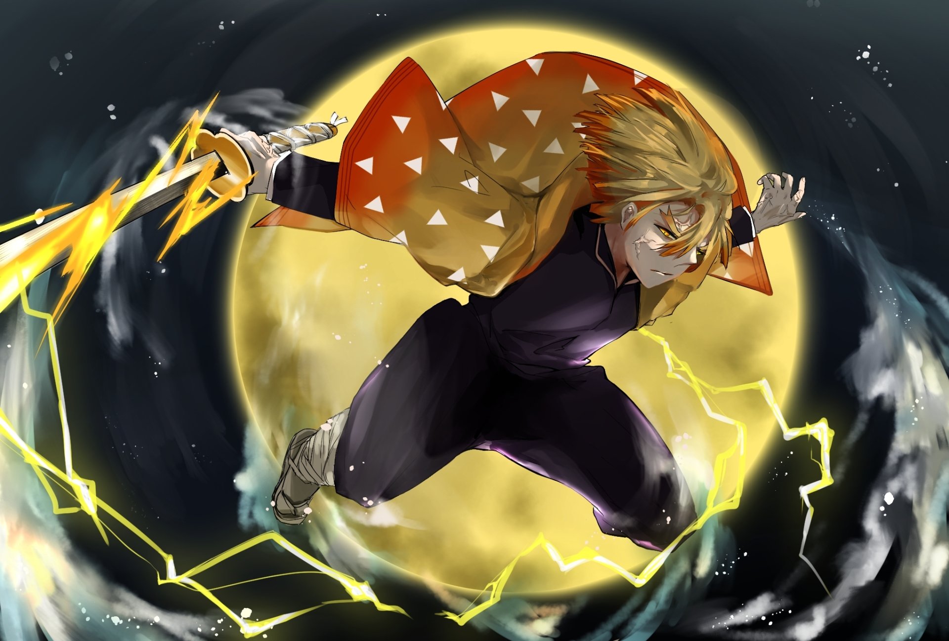 Download Zenitsu Agatsuma Anime Demon Slayer: Kimetsu No Yaiba HD ...