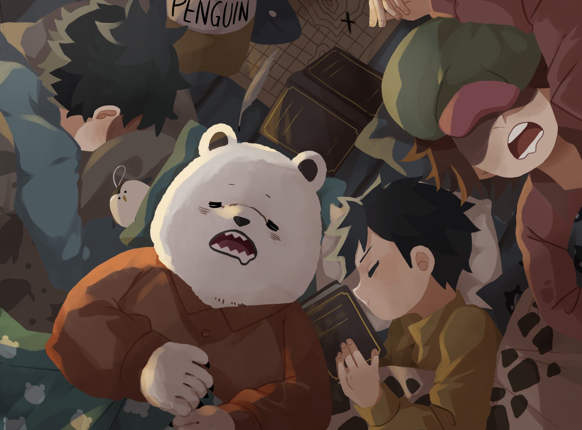 Trafalgar Law & Bepo HD Anime Wallpaper – One Piece Adventure Scene by わたまと